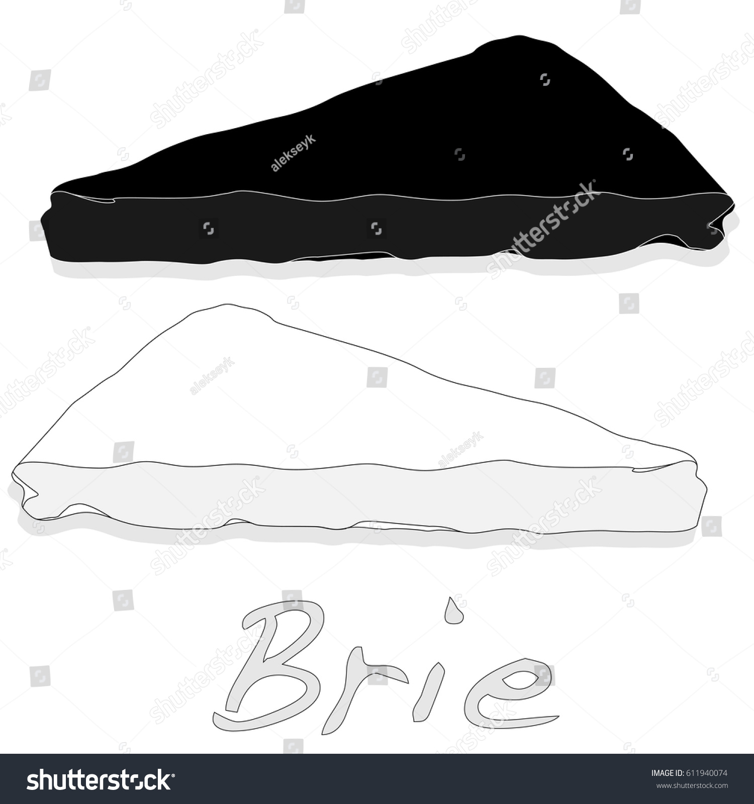 Brie Cheese Vector Isolated Artwork Stock Vector (Royalty Free ...