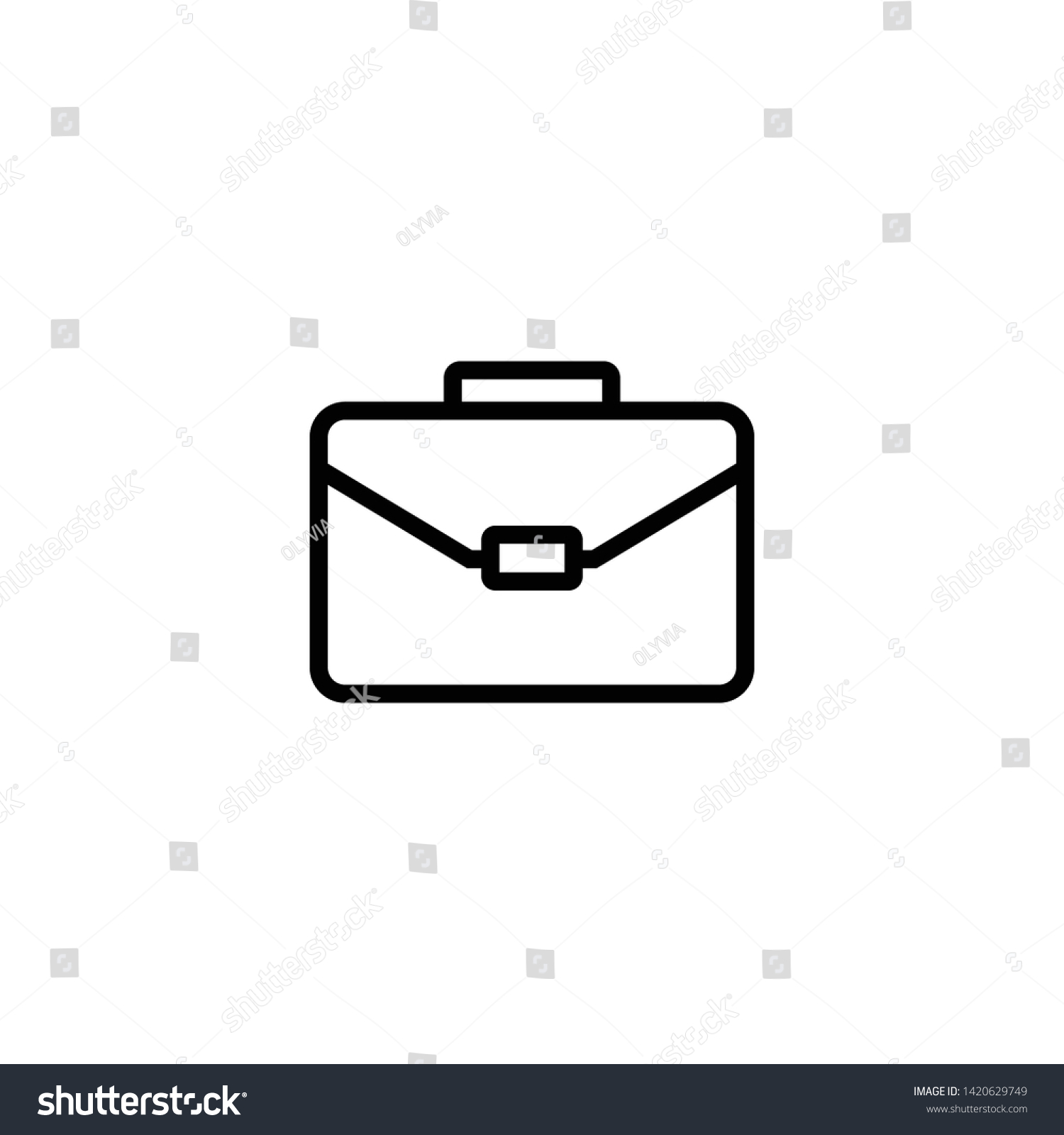 Briefcase Icon Briefcase Symbol Vector Stock Vector (Royalty Free ...