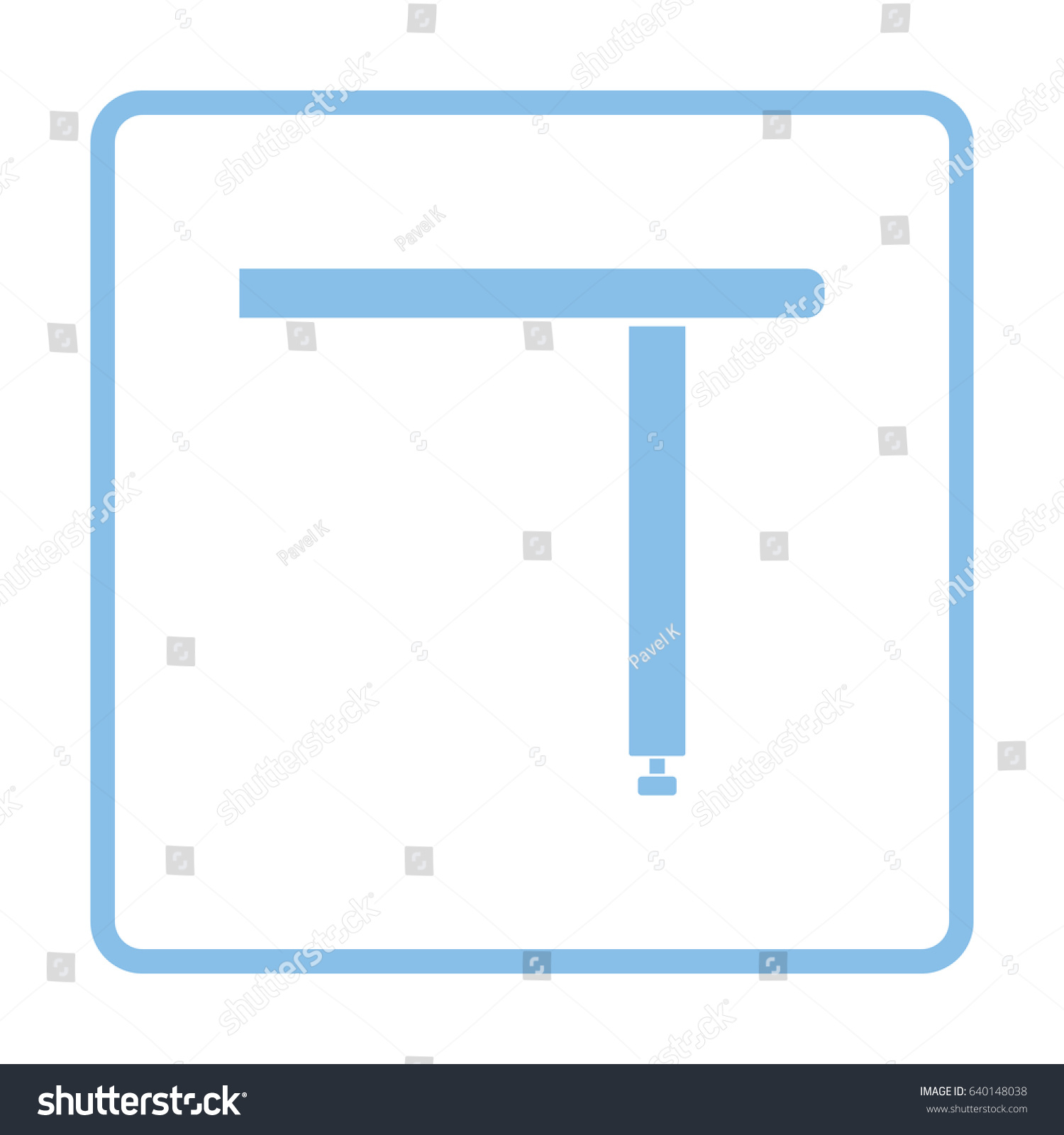 Briefing Table Console Icon Blue Frame: vector de stock (libre de ...