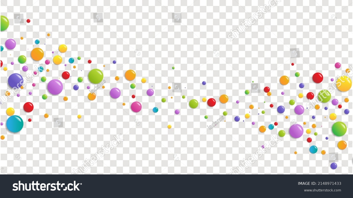 Bright Ball Border Transparent Background Vector Stock Vector (Royalty ...