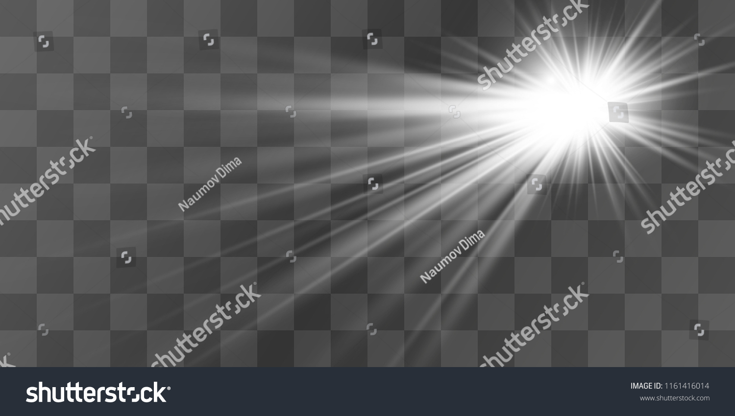 Bright Beautiful Star Light Rays Stock Vector (Royalty Free) 1161416014