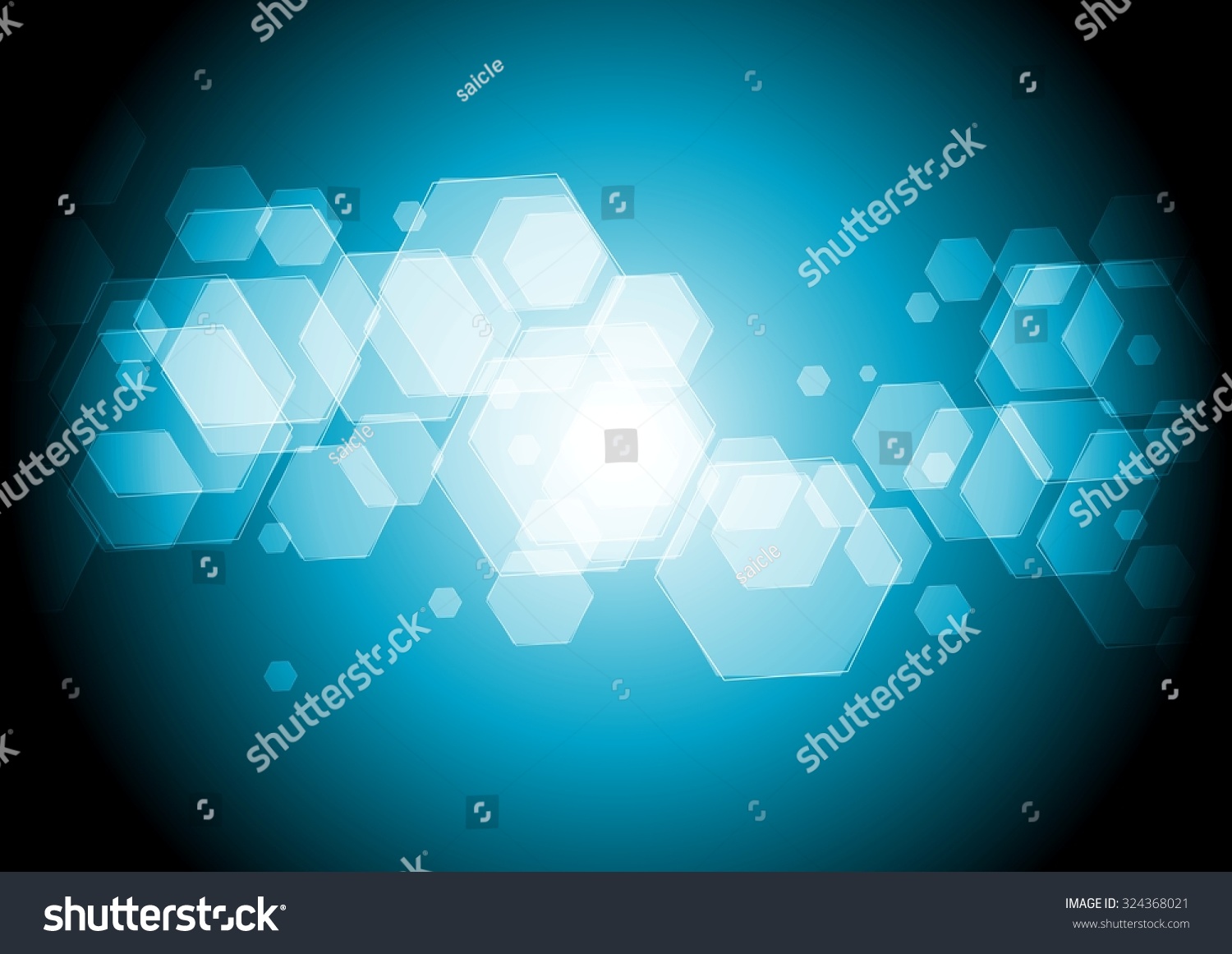 Bright Blue Geometric Background Vector Shiny Stock Vector (Royalty ...