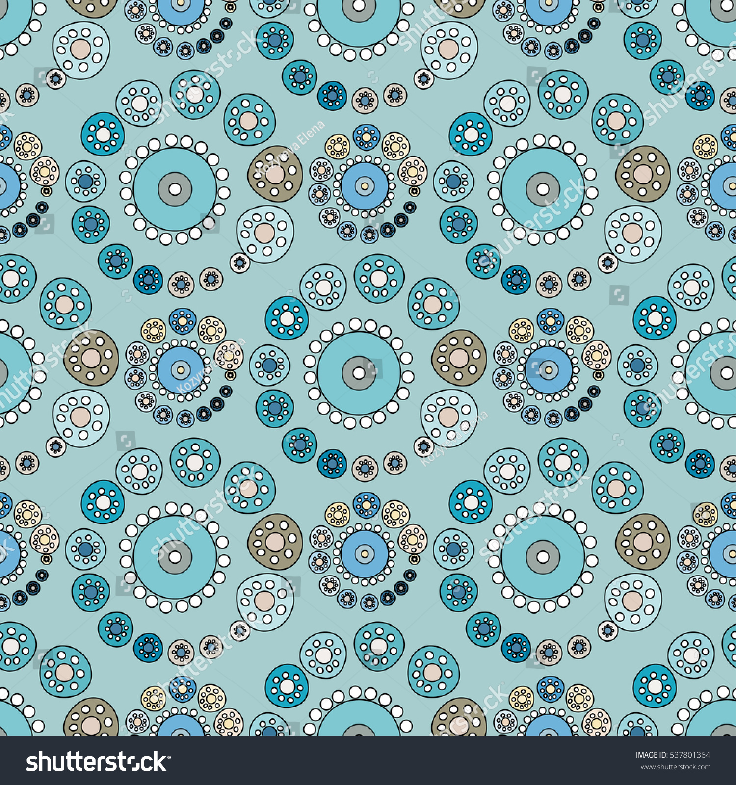 Bright Blue Seamless Pattern Vector Illustration Stock Vector (Royalty ...