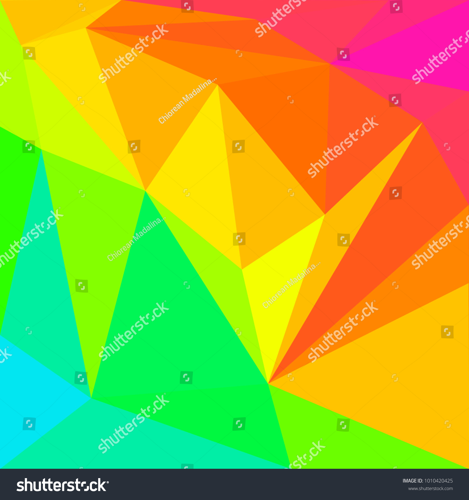 Bright Color Low Poly Background Vector Stock Vector (Royalty Free ...