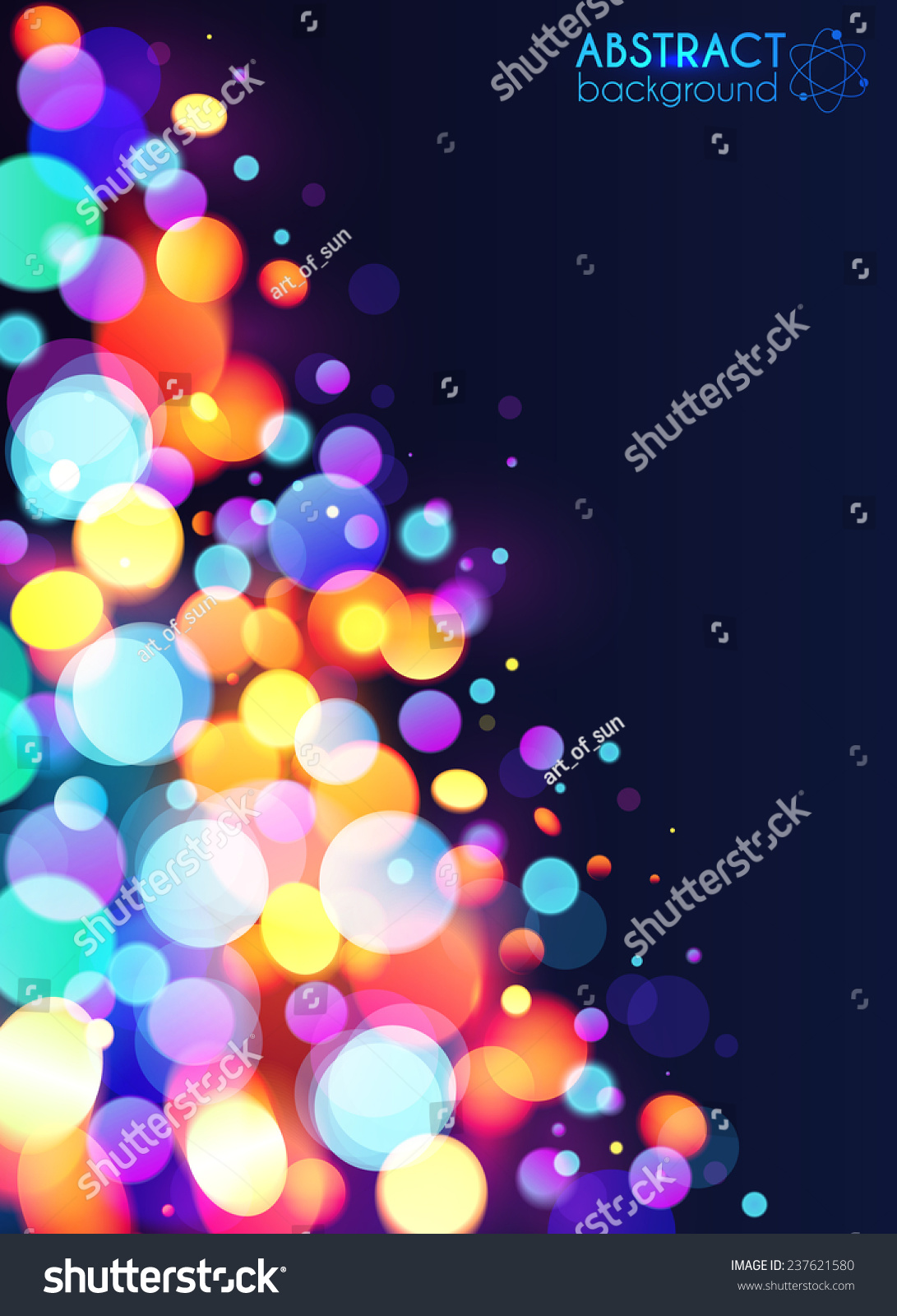 Bright Colors Bokeh Light Effect Vector Stock Vector (Royalty Free ...