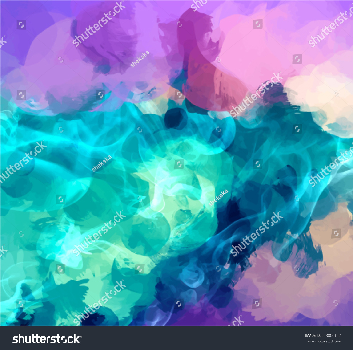 Bright Cyan Smoke Vector Background Stock Vector 243806152 - Shutterstock