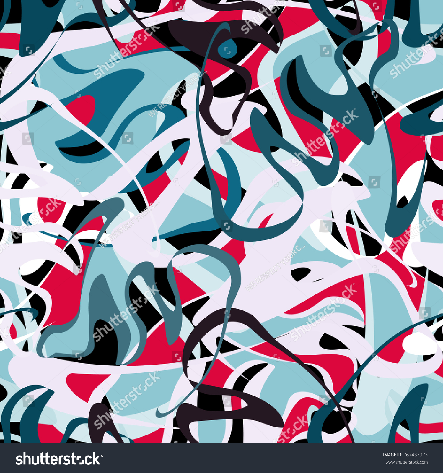 Bright Pattern Graffiti Style Stock Vector (Royalty Free) 767433973