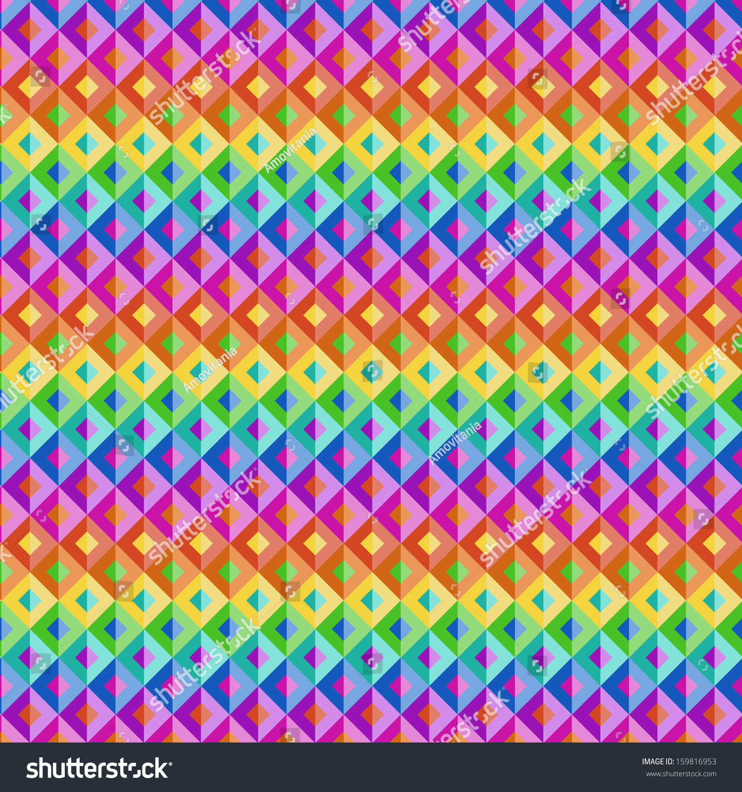 Bright Rainbow Abstract Geometric Background Vector Stock Vector ...