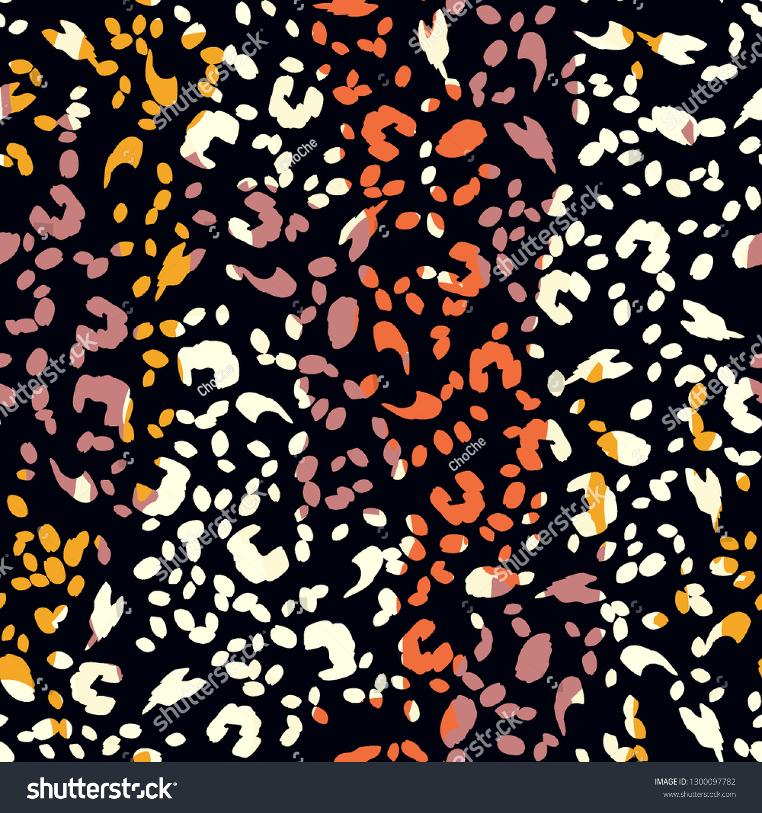 Bright Seamless Pattern Leopard Print Color Stock Vector (Royalty Free ...