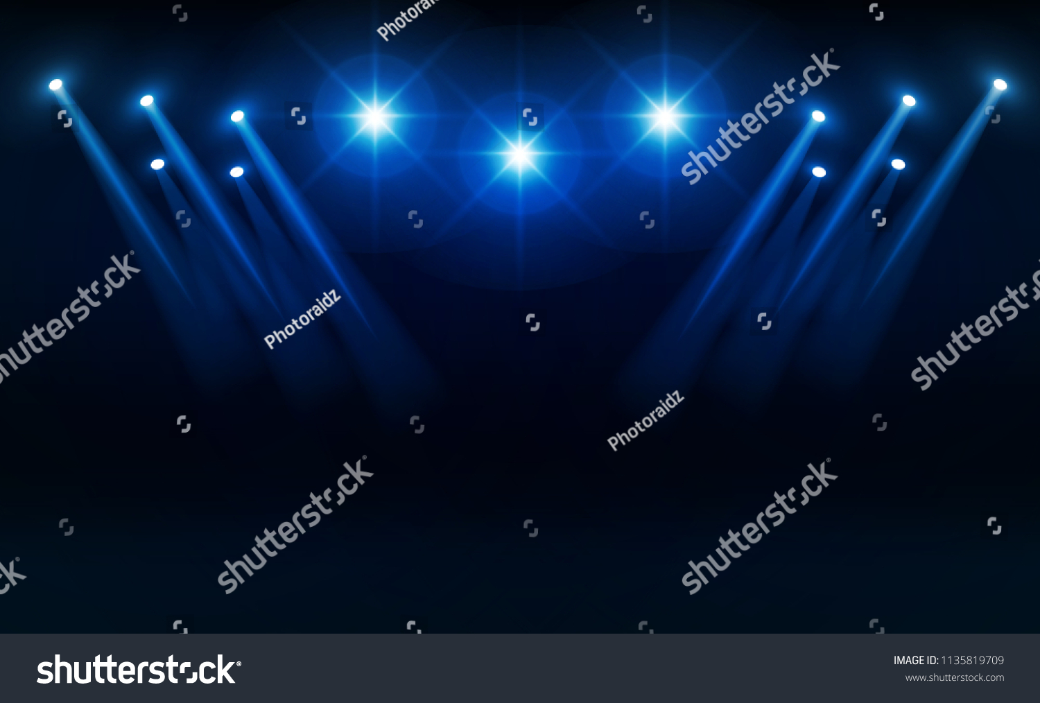 Bright Stadium Lights Vector Design Illumination Stock Vector (Royalty ...