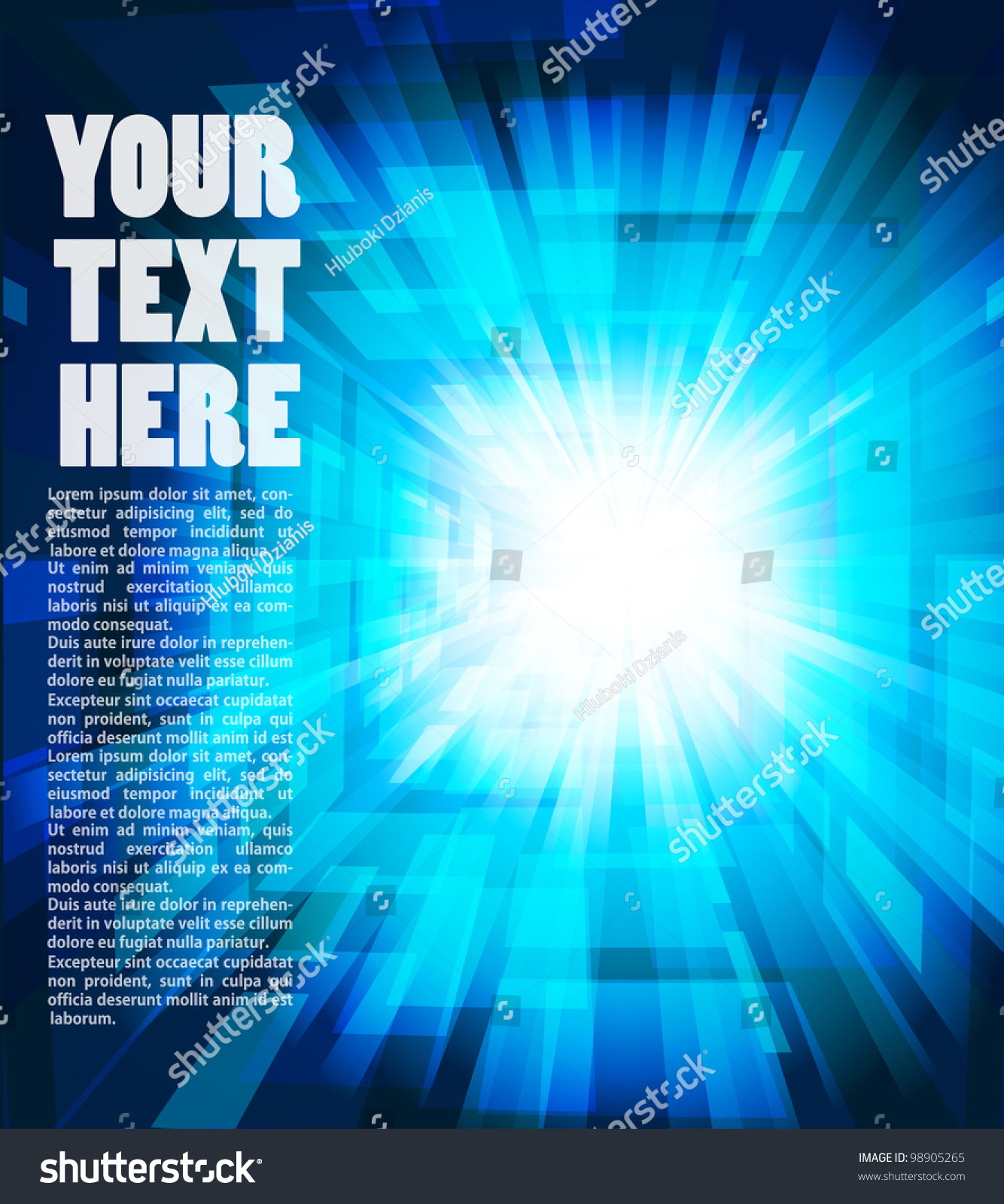 Bright Tech Background Rays Light Stock Vector (Royalty Free) 98905265 ...