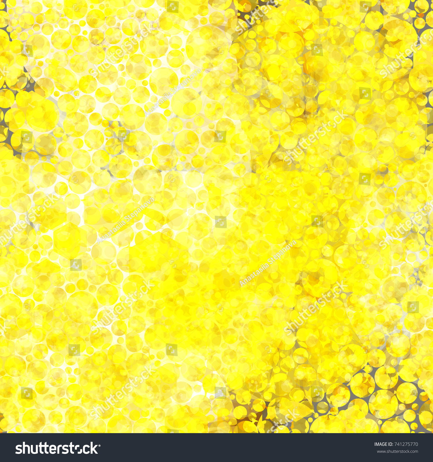 Bright Yellow Template Bubbles Seamless Texture Stock Vector (Royalty ...