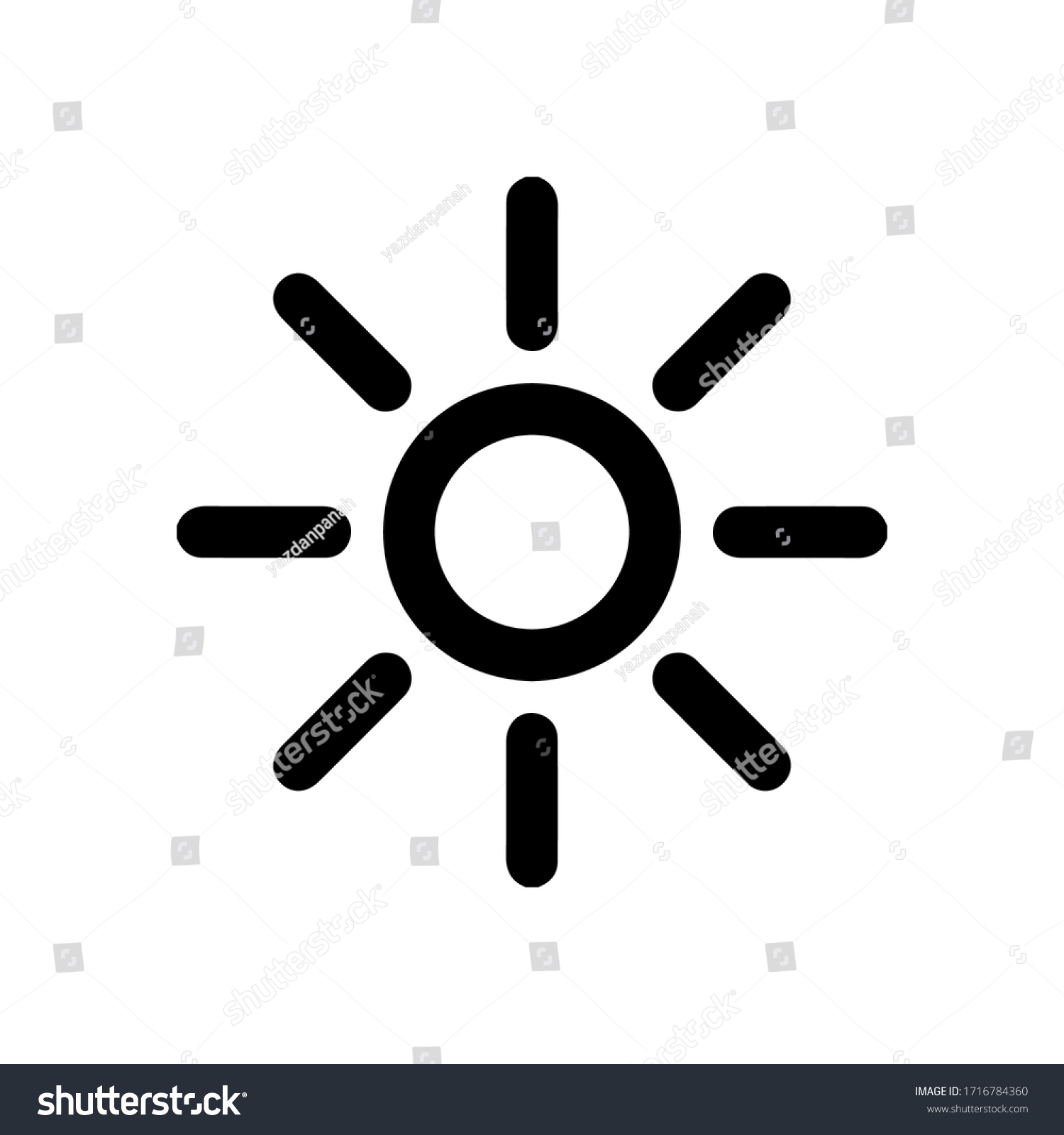 Brightness Icon Intensity Setting Vector Art Stock Vector (Royalty Free ...