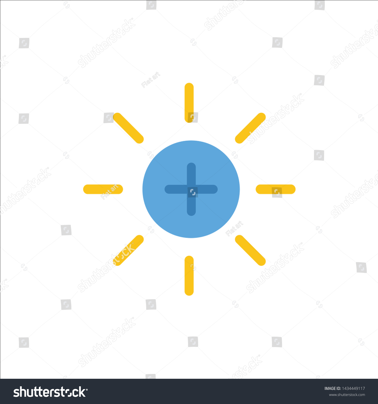 Brightness Interface Ui User Flat Color Stock Vector (Royalty Free ...