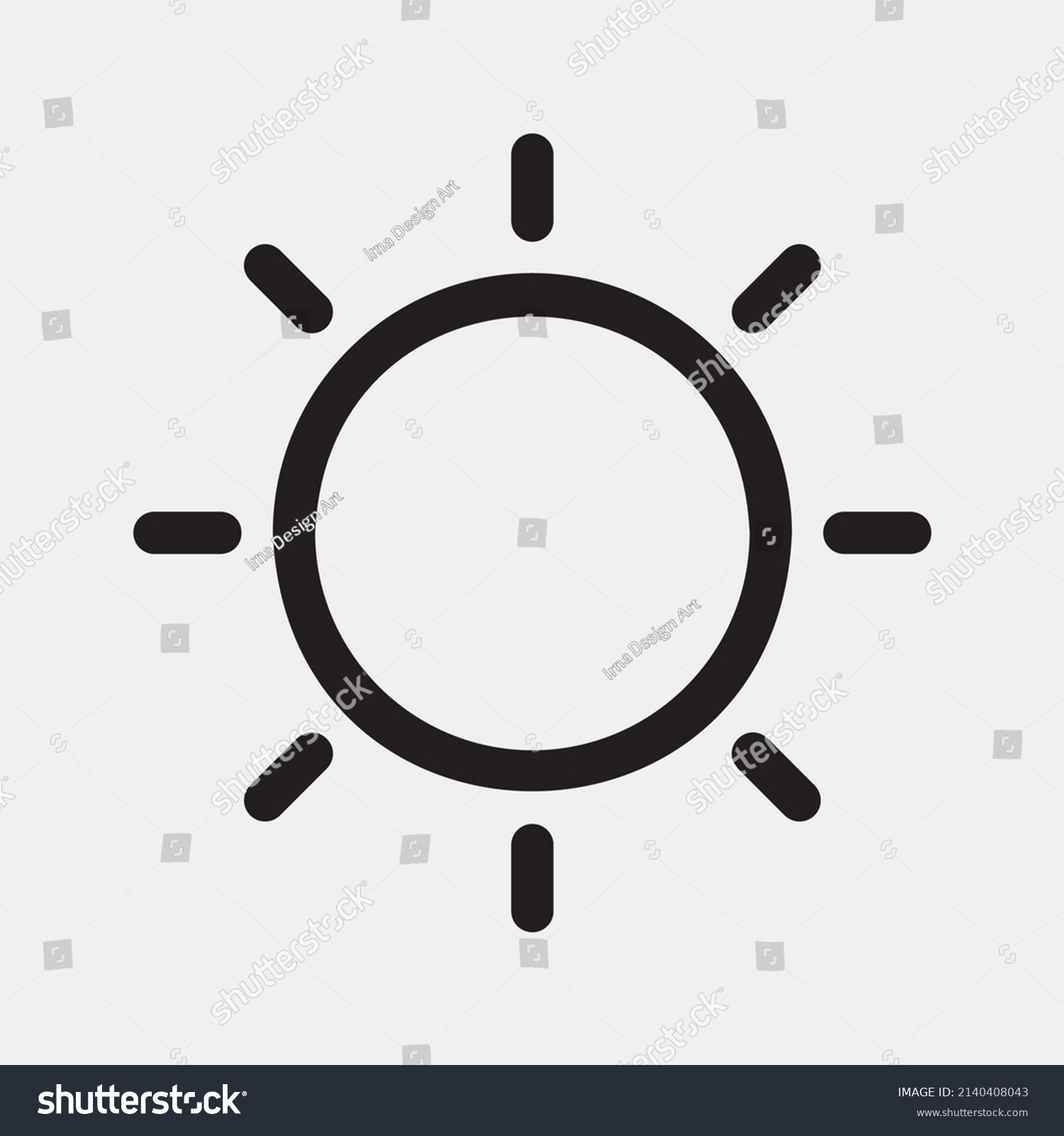 Brightness Light Saturation Sun Icon Solid Stock Vector (Royalty Free ...