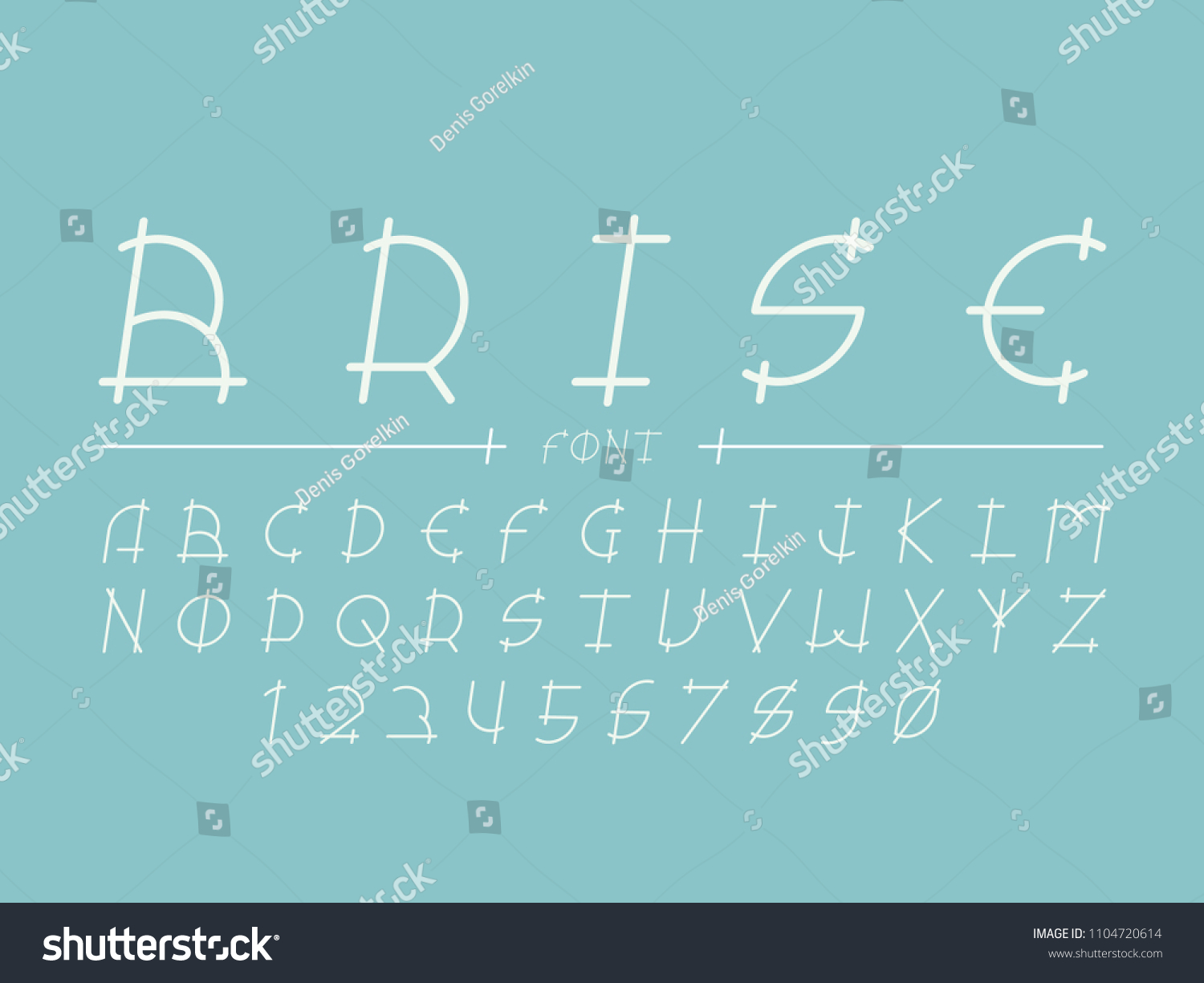 Brise Cursive Font Vector Alphabet Letters: vetor stock (livre de ...