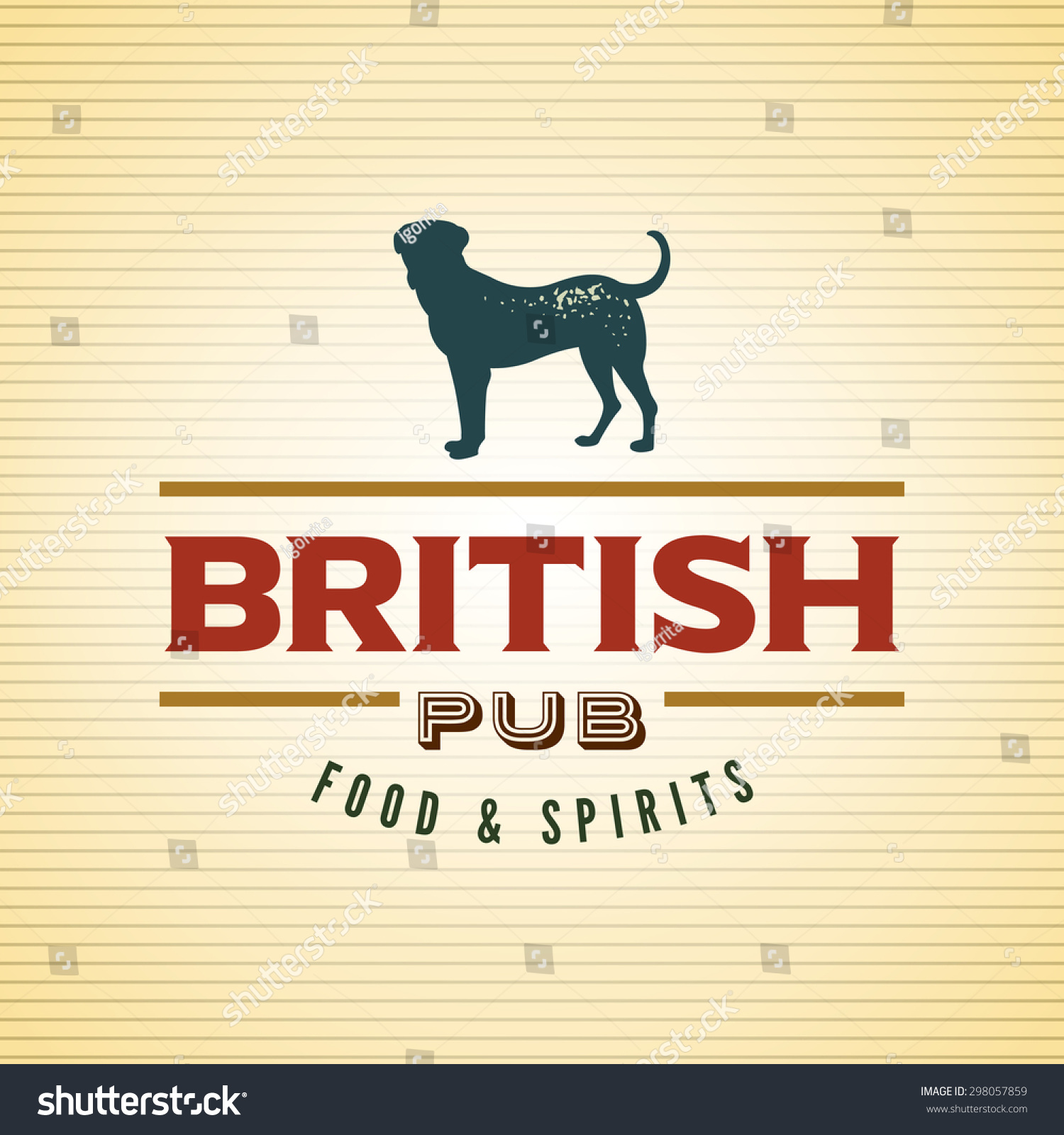 British Pub Label Vector Eps10 Illustration Stock Vector (Royalty Free ...