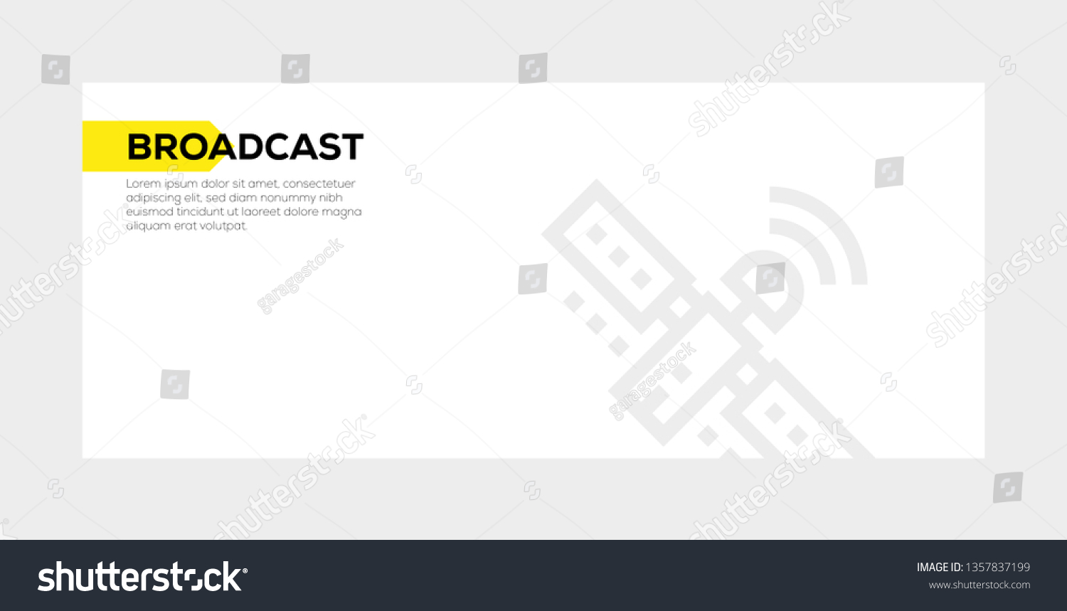 Broadcast Banner Concept Stock Vector (Royalty Free) 1357837199 ...