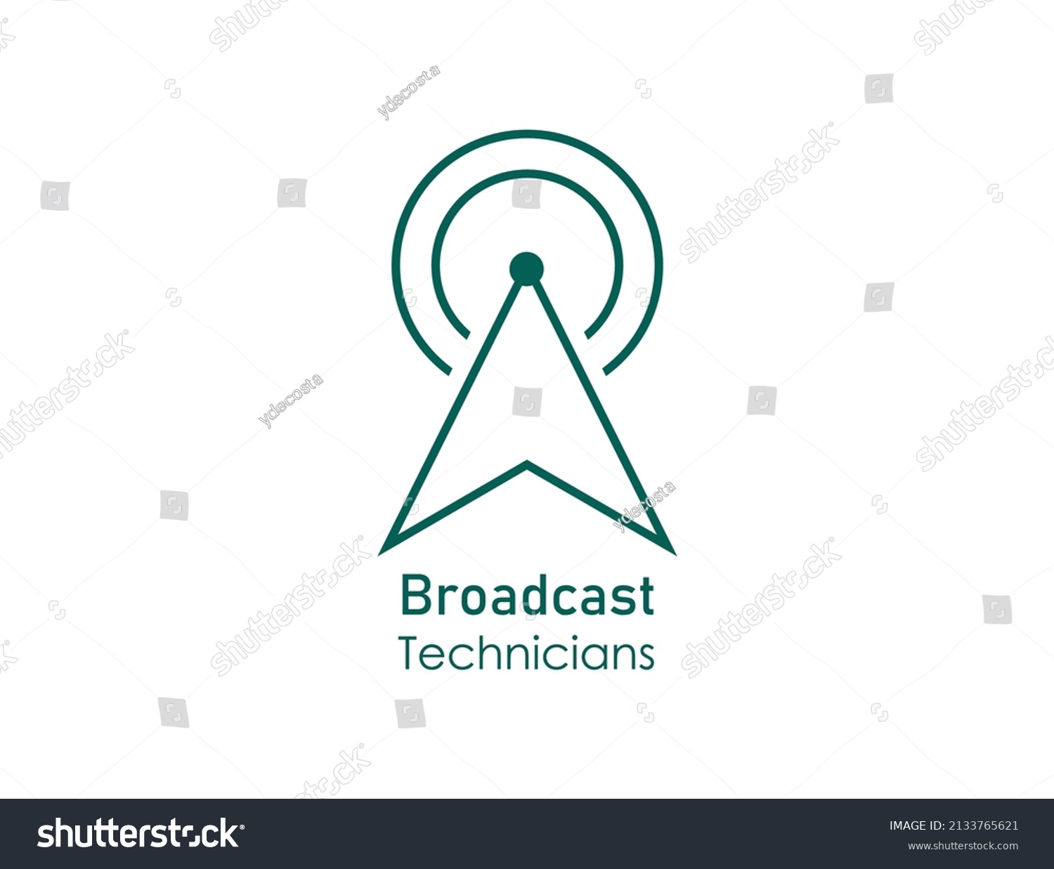 Broadcast Technicians Icon Logo Vector Illustration Stock Vector ...