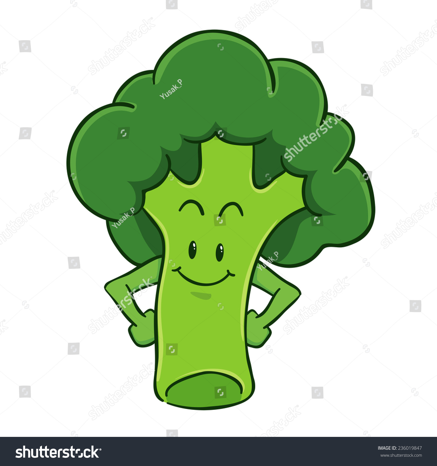 Broccoli Cartoon Character Stock Vector (Royalty Free) 236019847