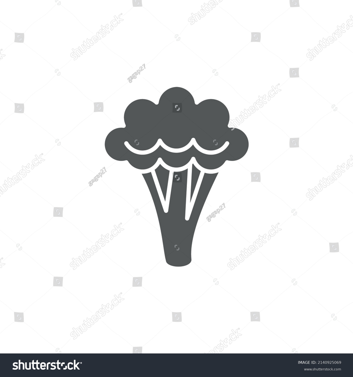 Broccoli Icons Symbol Vector Elements Infographic Stock Vector (Royalty ...