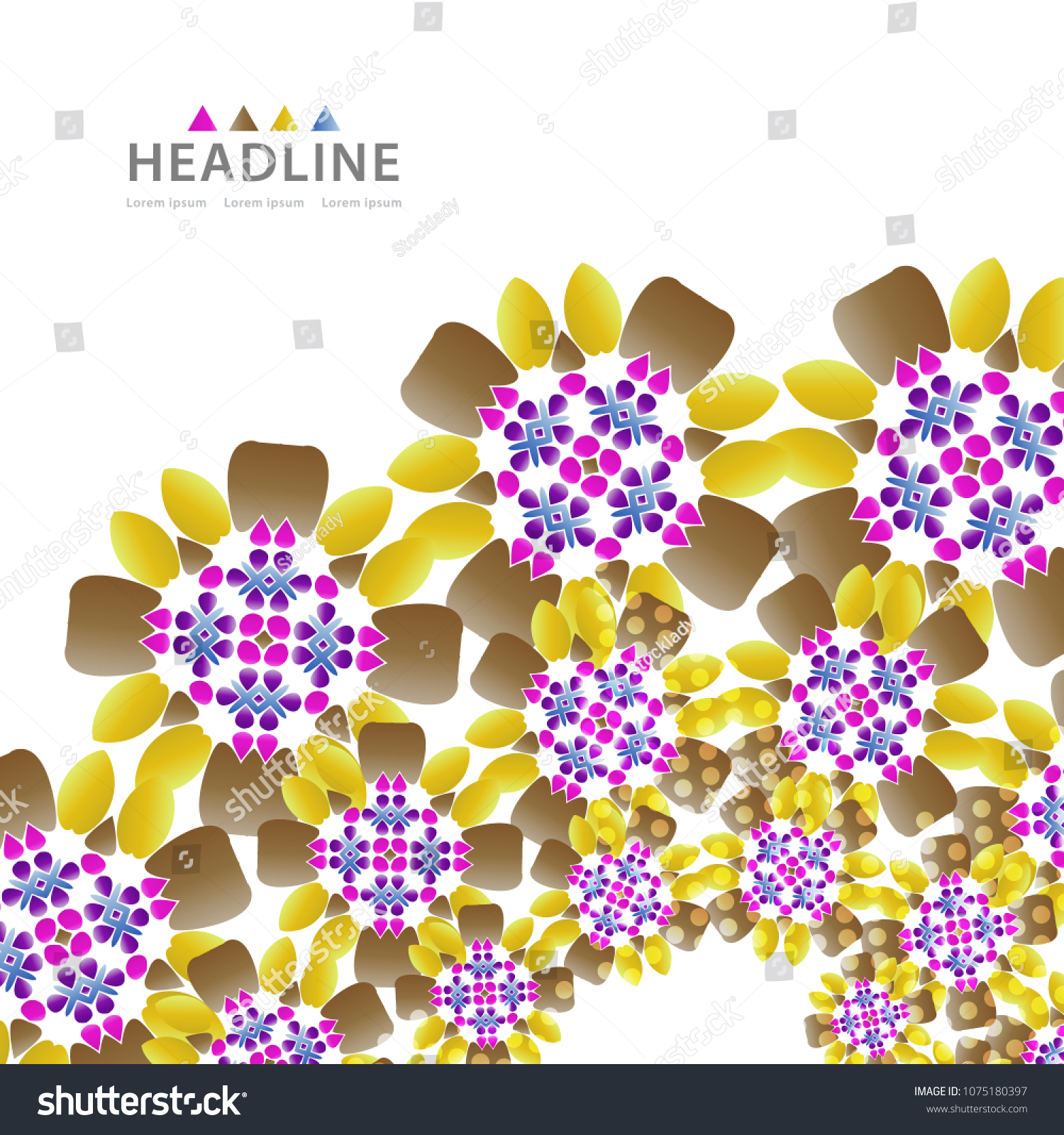 Brochure Colorful Header Background Design Layout Stock Vector (Royalty ...