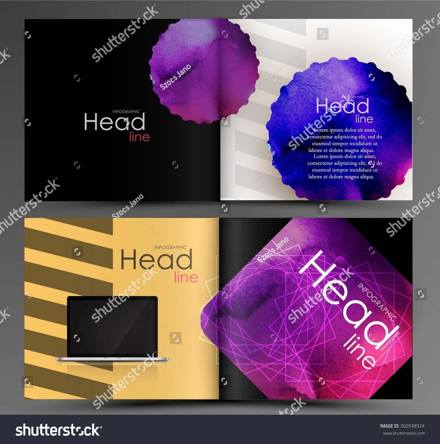 Brochure Design Concept Stock Vector (Royalty Free) 302948924 ...
