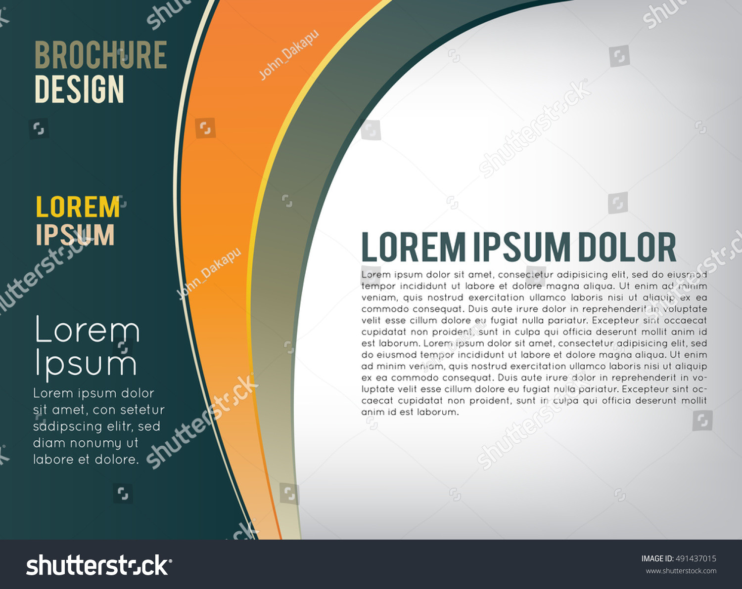 Brochure Design Content Background Design Layout Stock Vector (Royalty ...