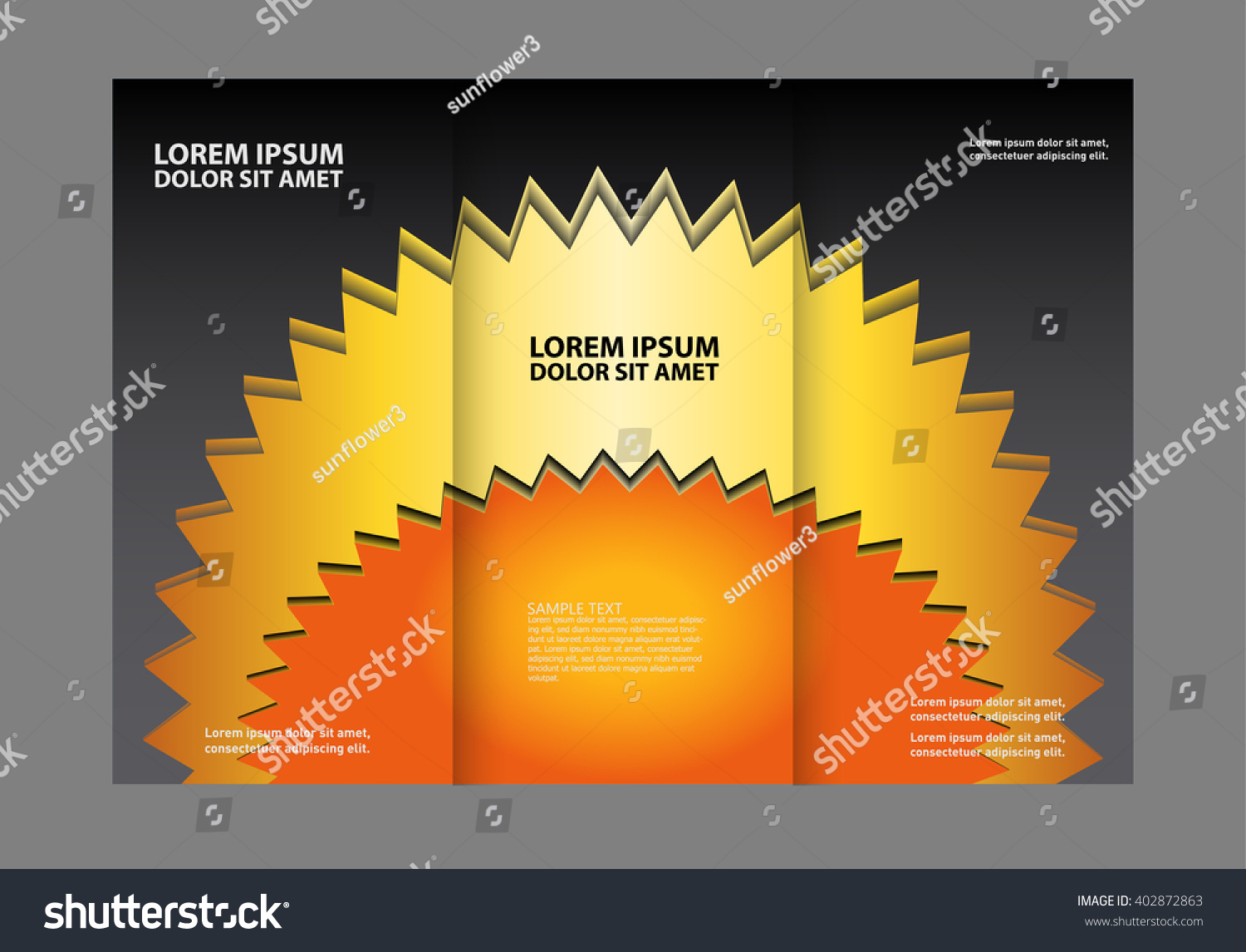 Brochure Design Template Abstract Waves Curves Stock Vector (Royalty ...