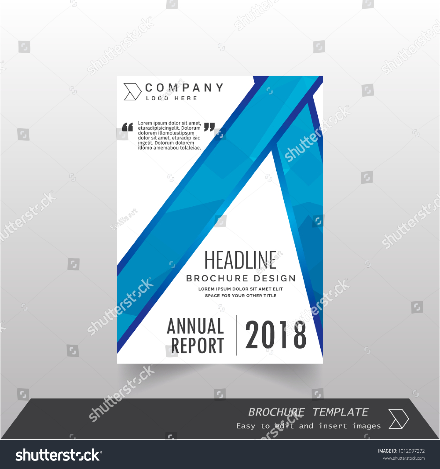 Brochure Design Template Vectorflayers Annual Report: vector de stock ...