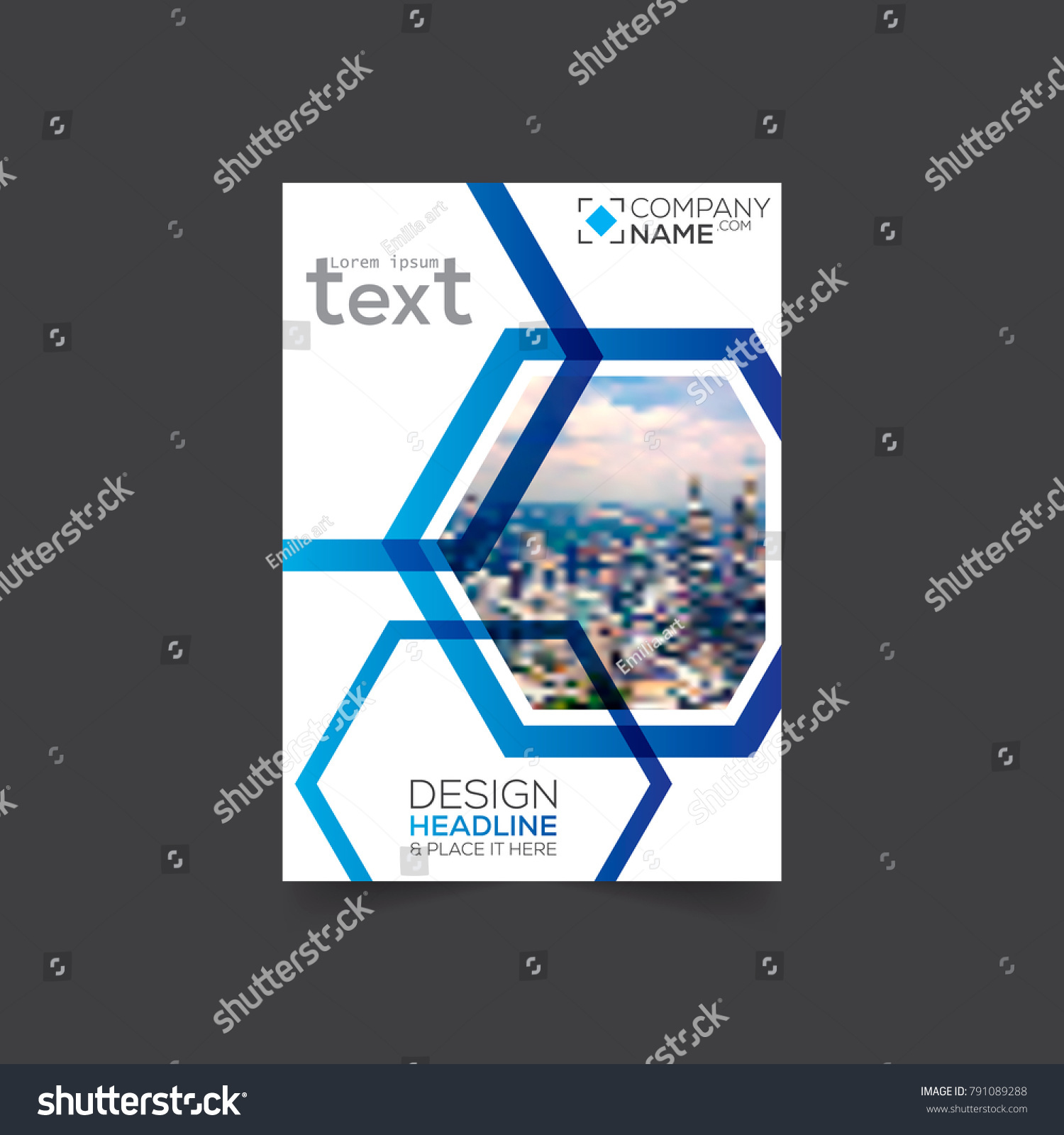 Brochure Design Template Vectorflayers Annual Report Stock Vector ...