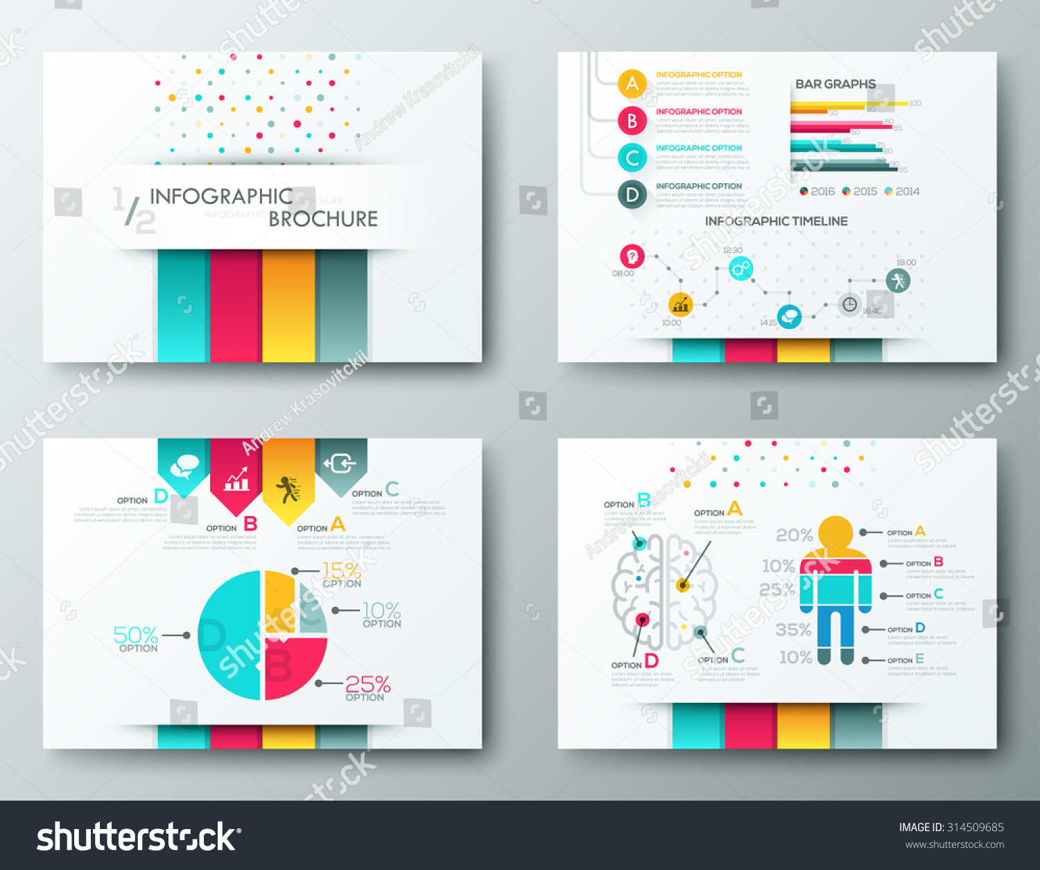 Brochure Design Templates Infographic Vector Elements Stock Vector ...