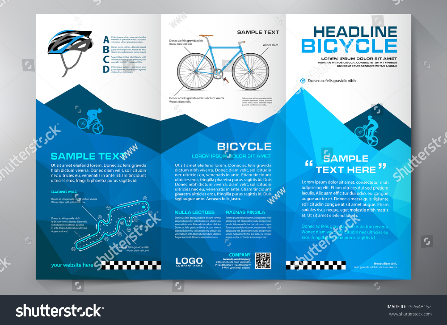 Brochure Leaflet Design Trifold Template Vector Stock Vector (Royalty ...