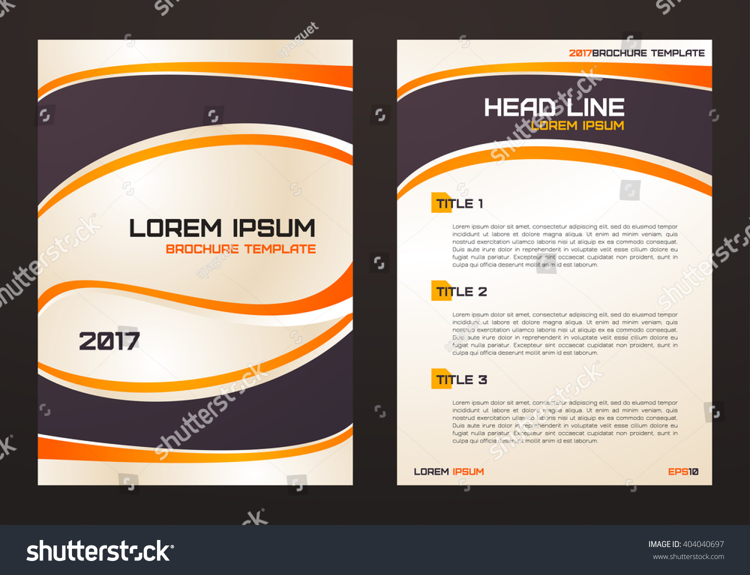 Brochure Template Flyers Leaflets Letters Advertisements Stock Vector ...