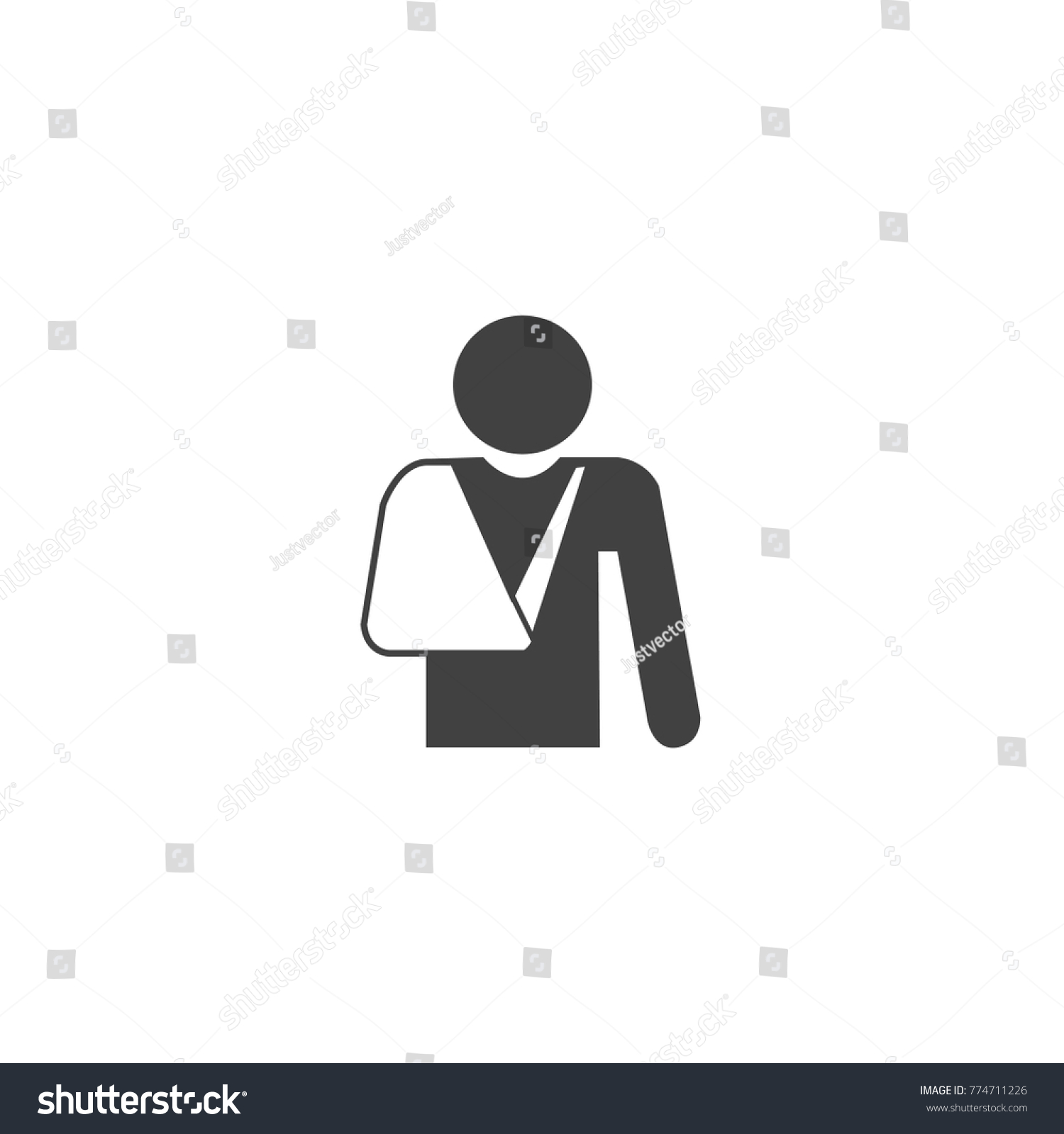 Broken Arm Icon Stock Vector (Royalty Free) 774711226