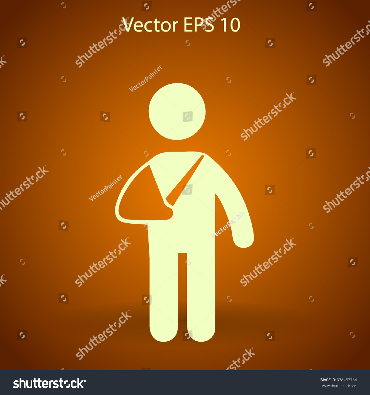 Broken Arm Vector Illustration Stock Vector (Royalty Free) 378467734 ...