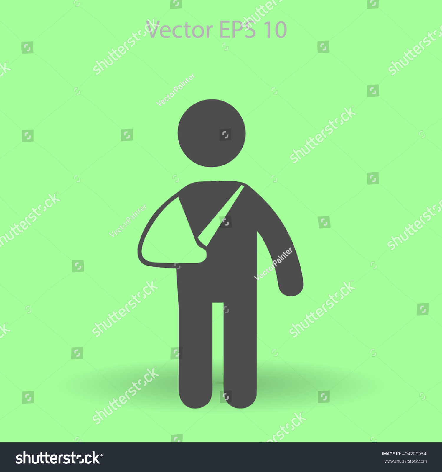 Broken Arm Vector Illustration Stock Vector (Royalty Free) 404209954 ...
