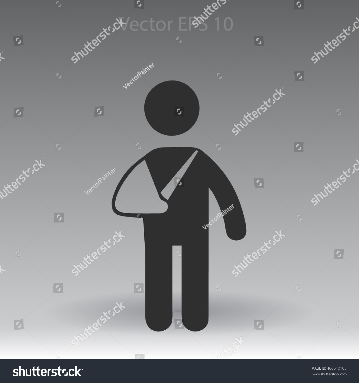 Broken Arm Vector Illustration Stock Vector (Royalty Free) 466610108 ...
