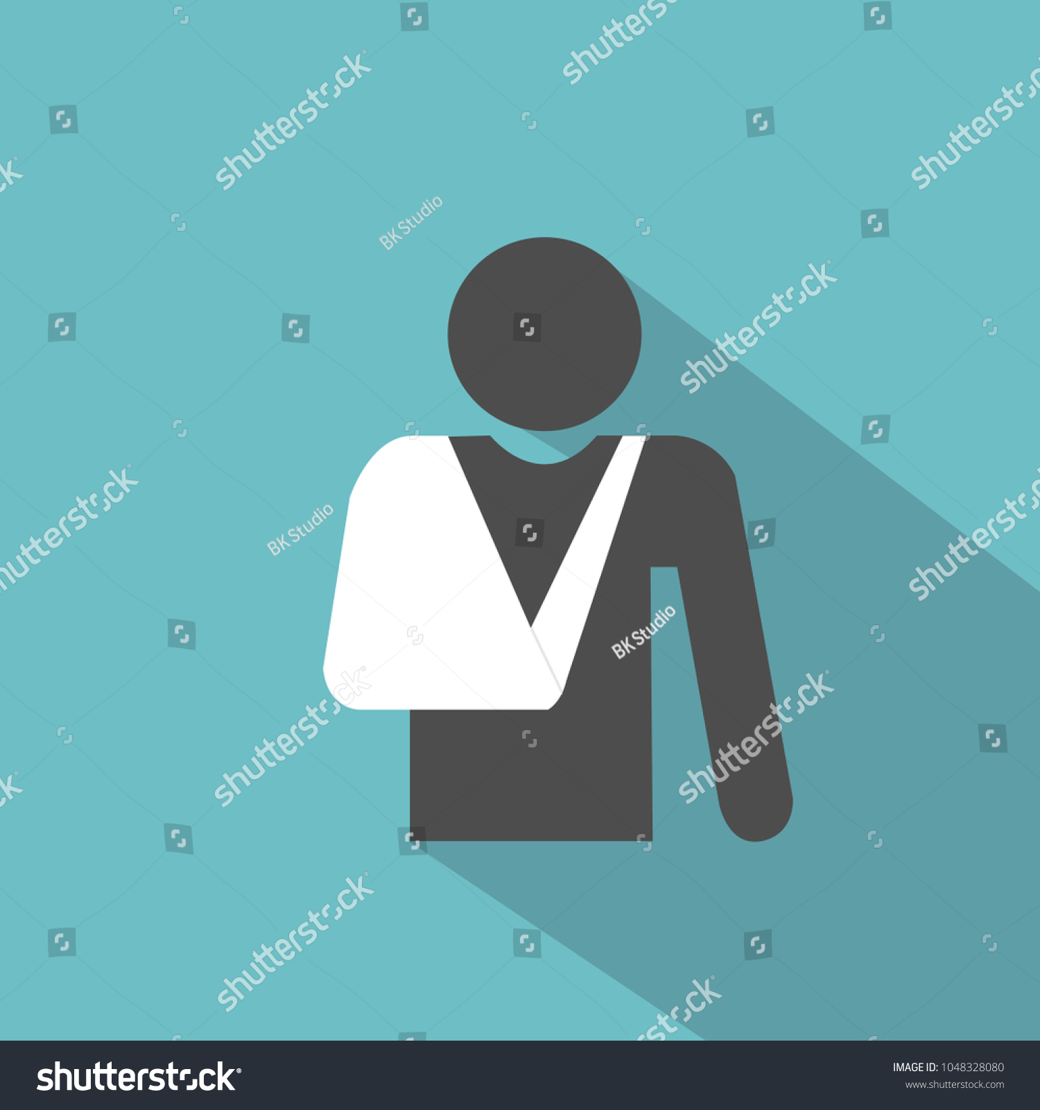 Broken Arm Vector People Stock Vector (Royalty Free) 1048328080