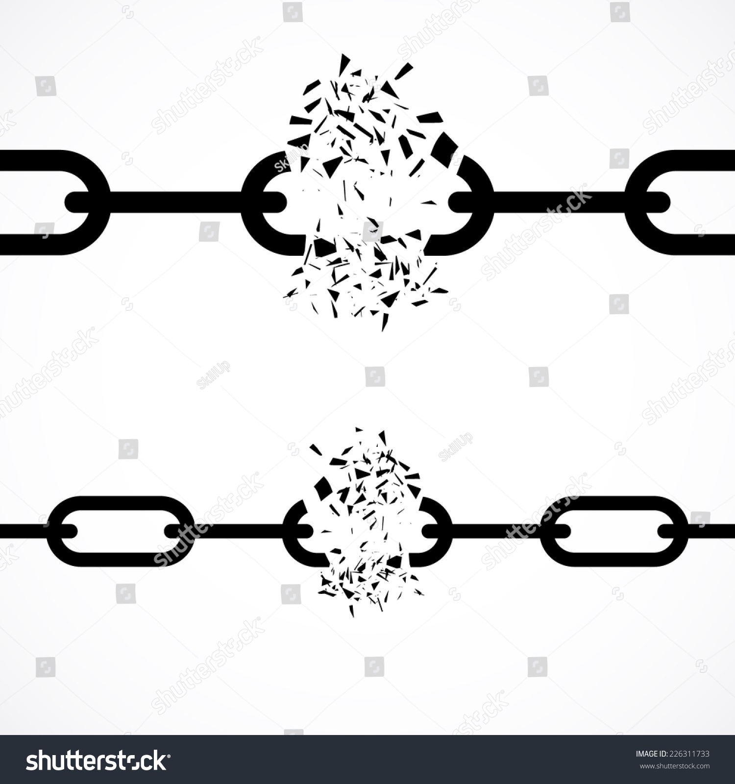 Broken Chain Freedom Concept Vector Illustration Stock Vector (Royalty ...