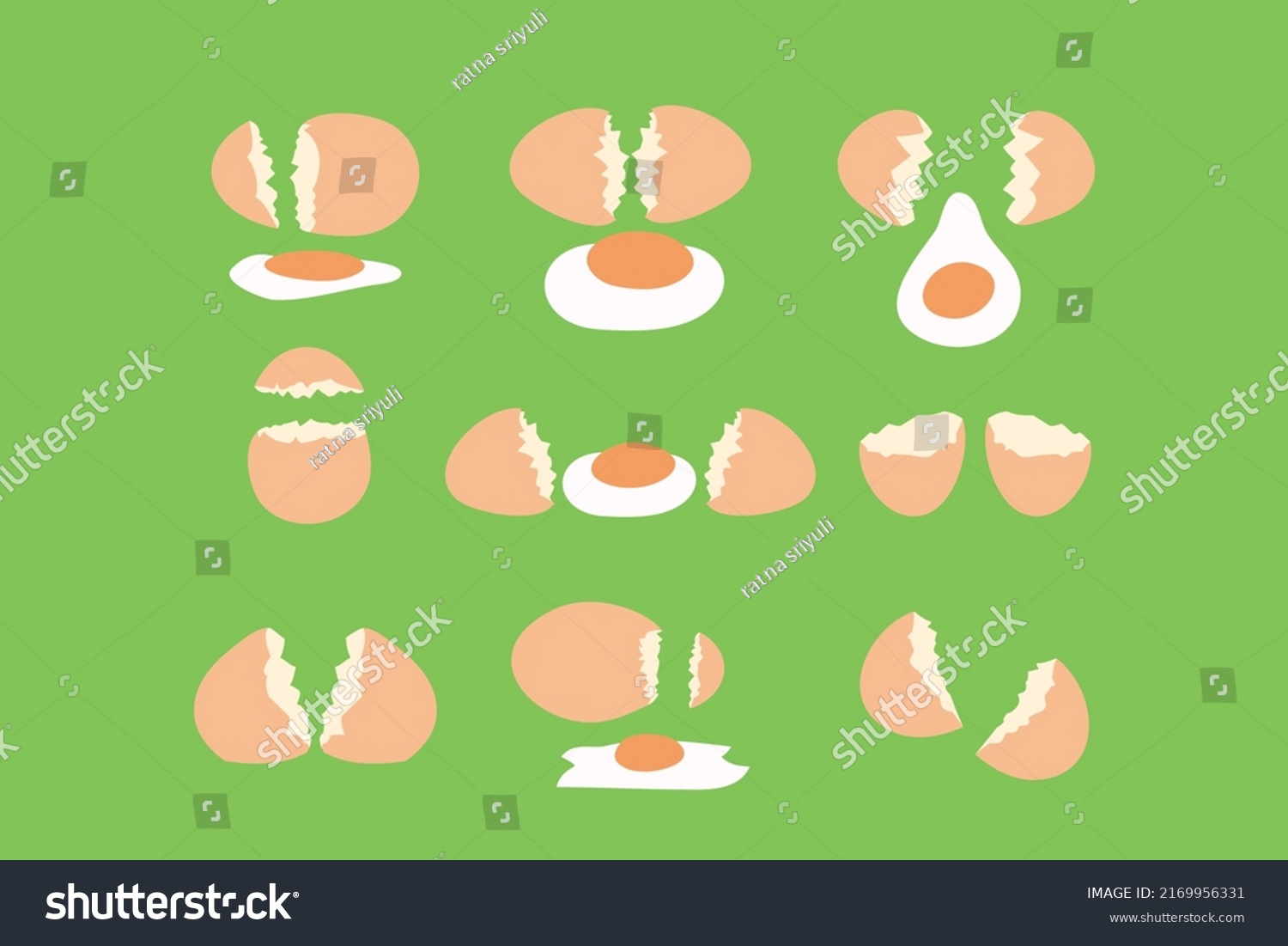 Broken Chicken Egg Design Modern Vector Stock Vector (Royalty Free ...