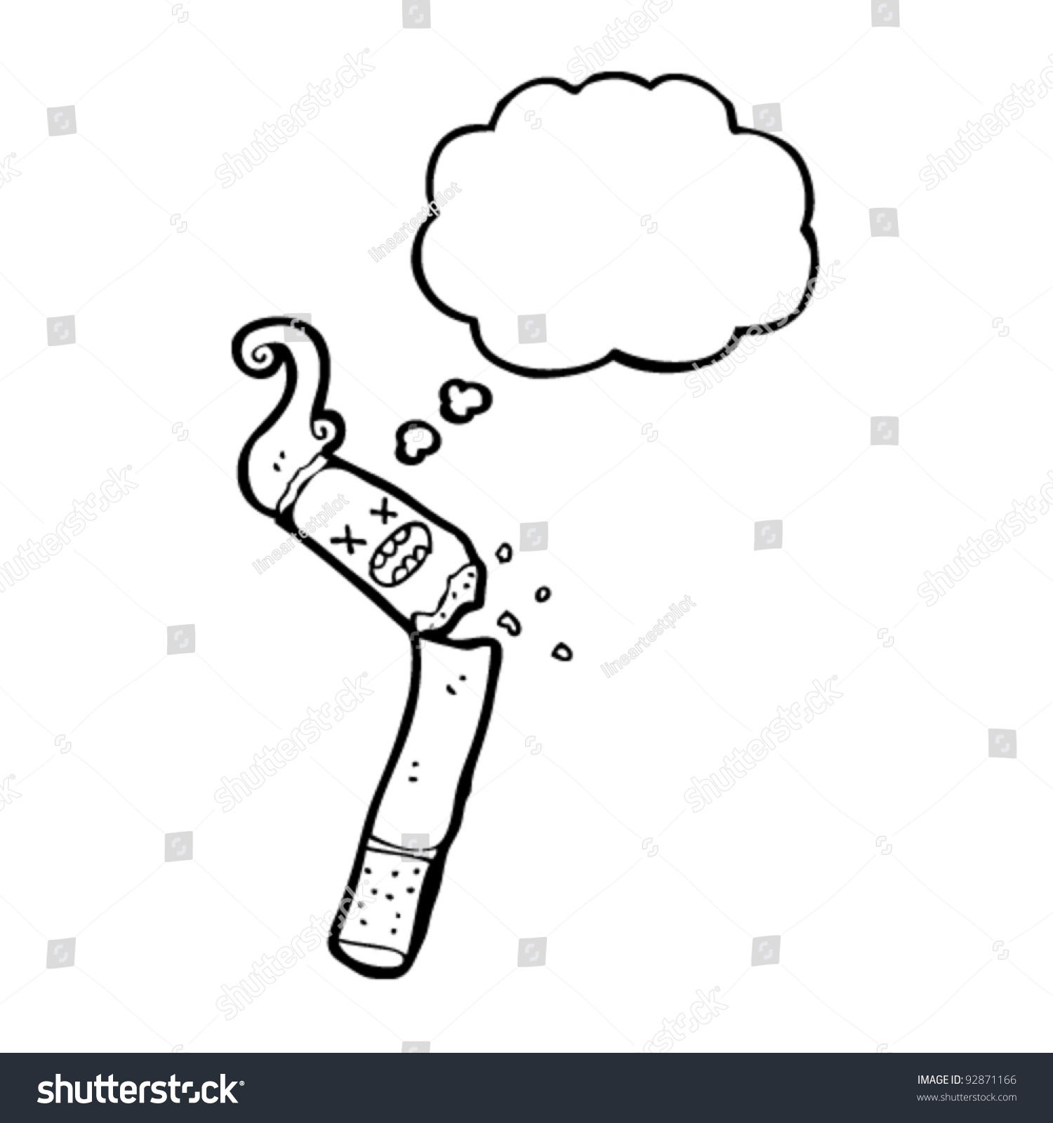 Broken Cigarette Cartoon Stock Vector (Royalty Free) 92871166 ...