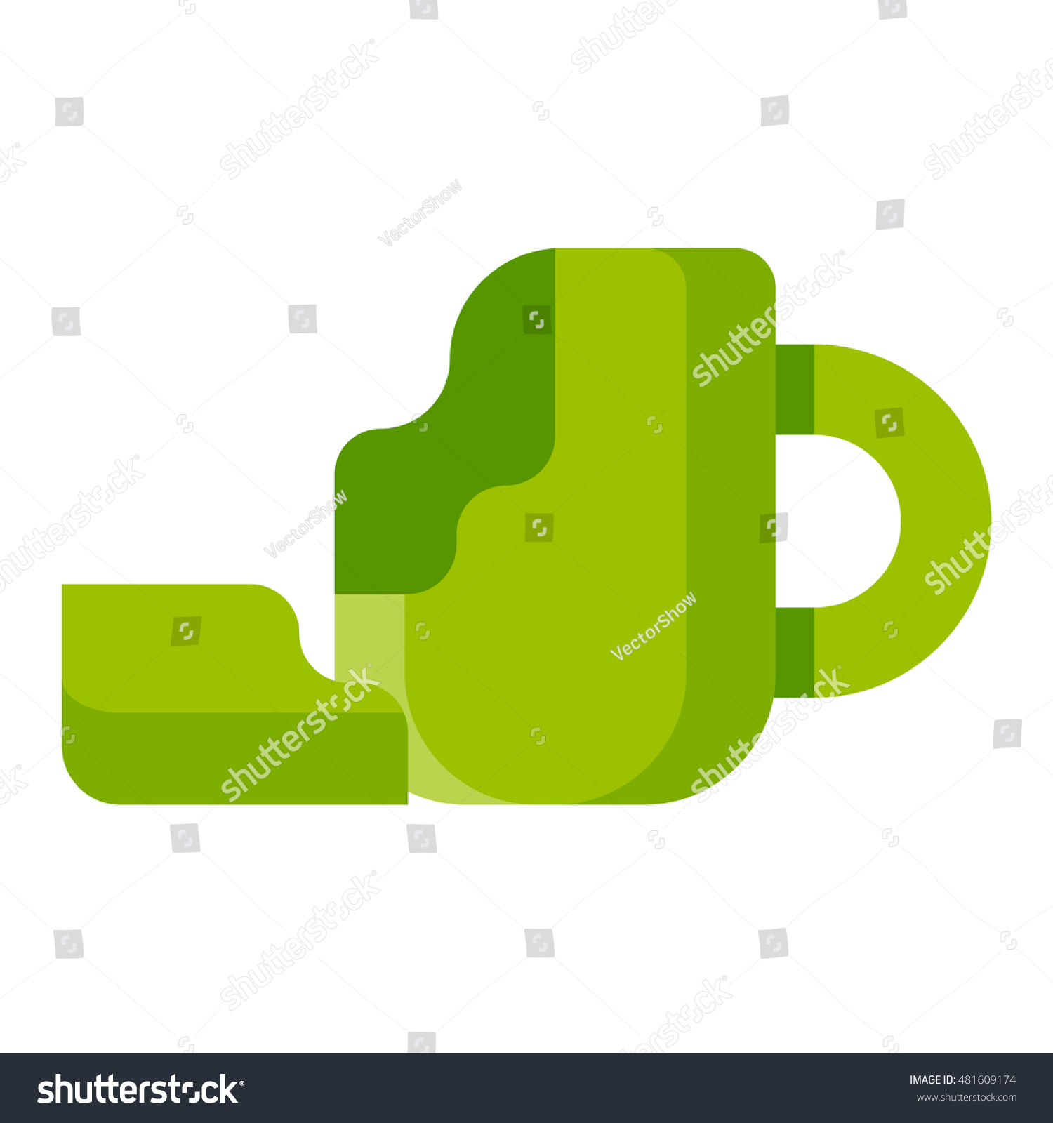 Broken Coffee Cup Vector Stock Vector (Royalty Free) 481609174