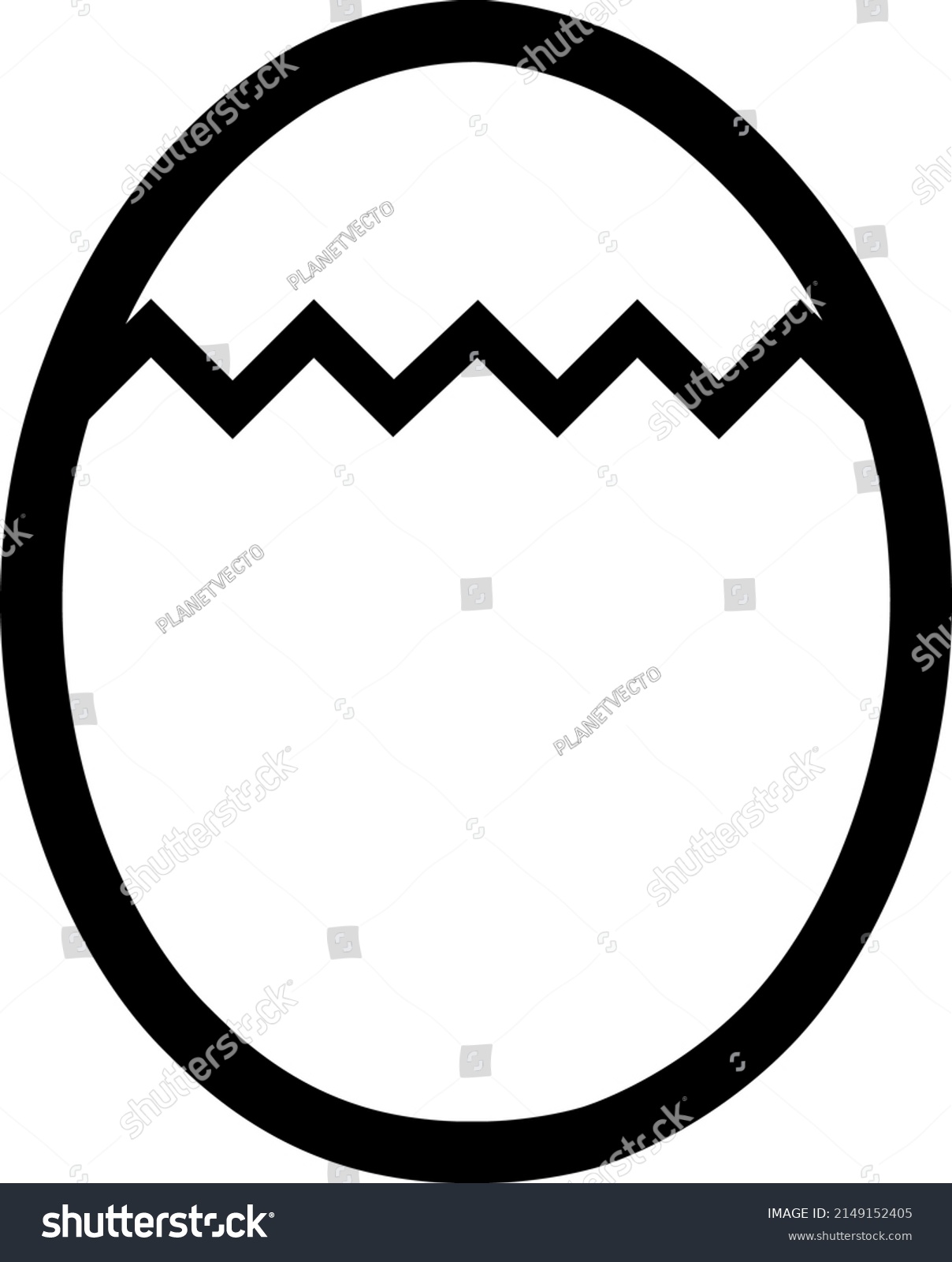 Broken Egg Icon Shell Vector Stock Vector (Royalty Free) 2149152405 ...