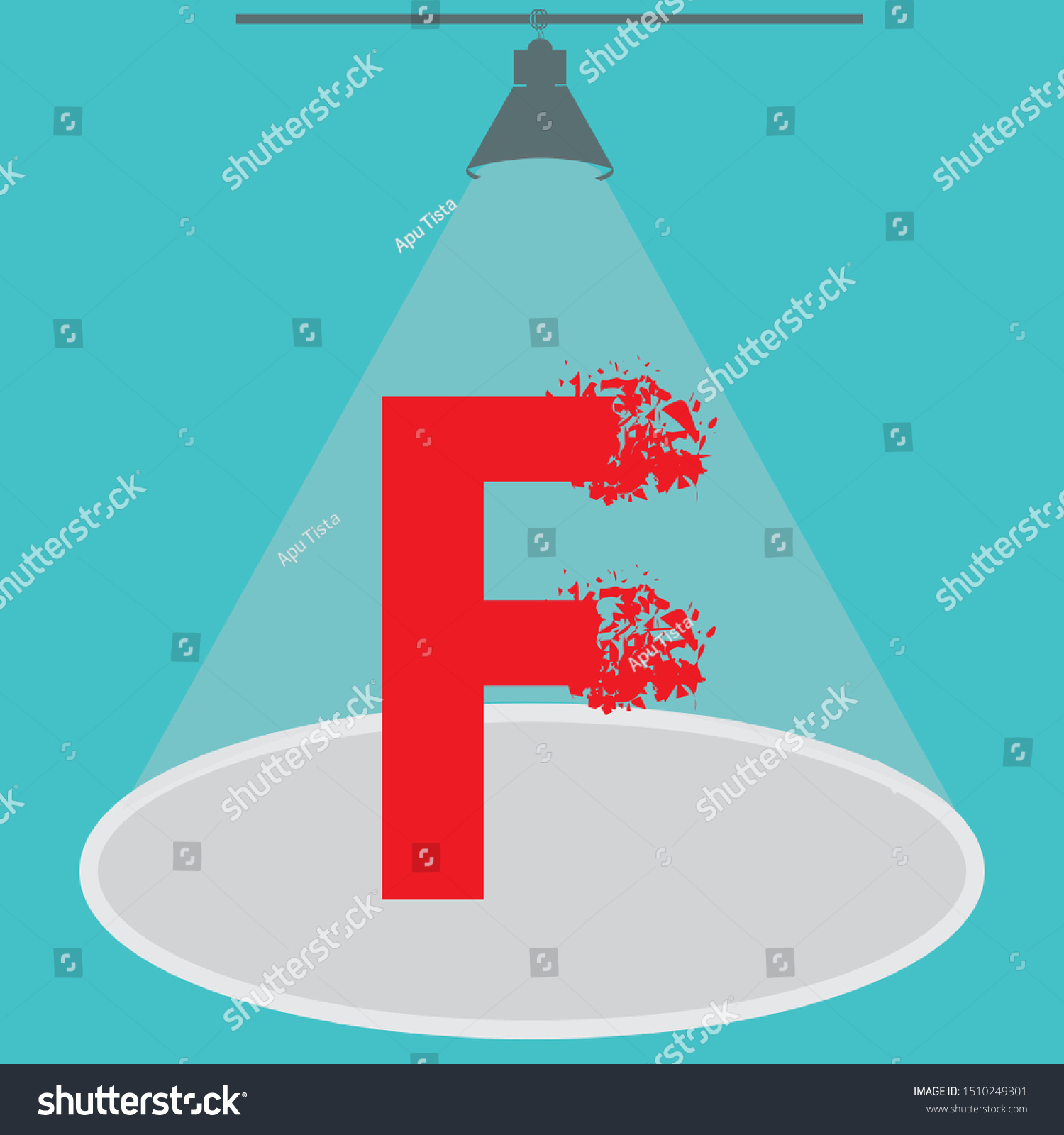 Broken Font Typography Illustrations Vector Text Stock Vector (Royalty ...