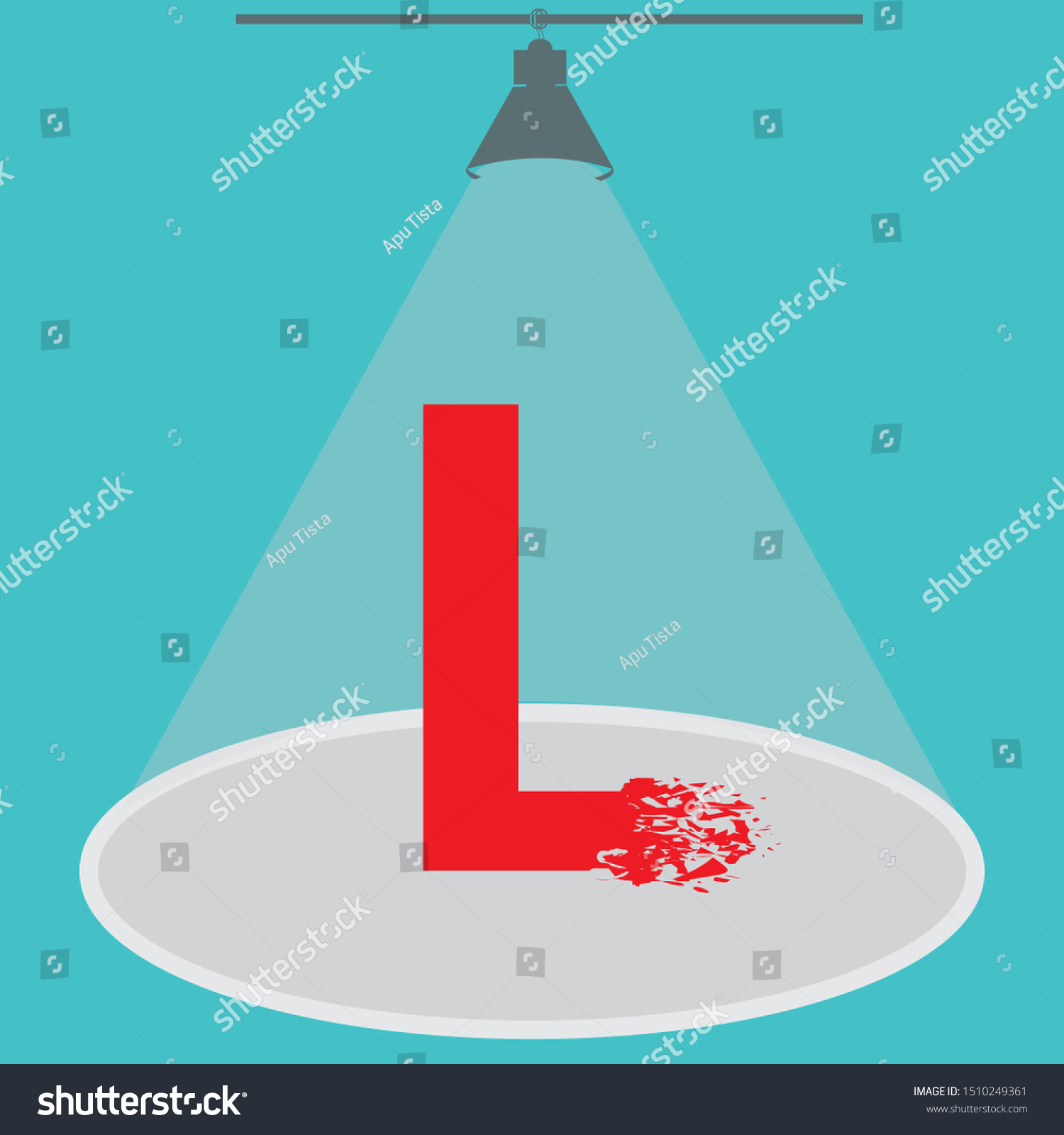 Broken Font Typography Illustrations Vector Text Stock Vector (Royalty ...