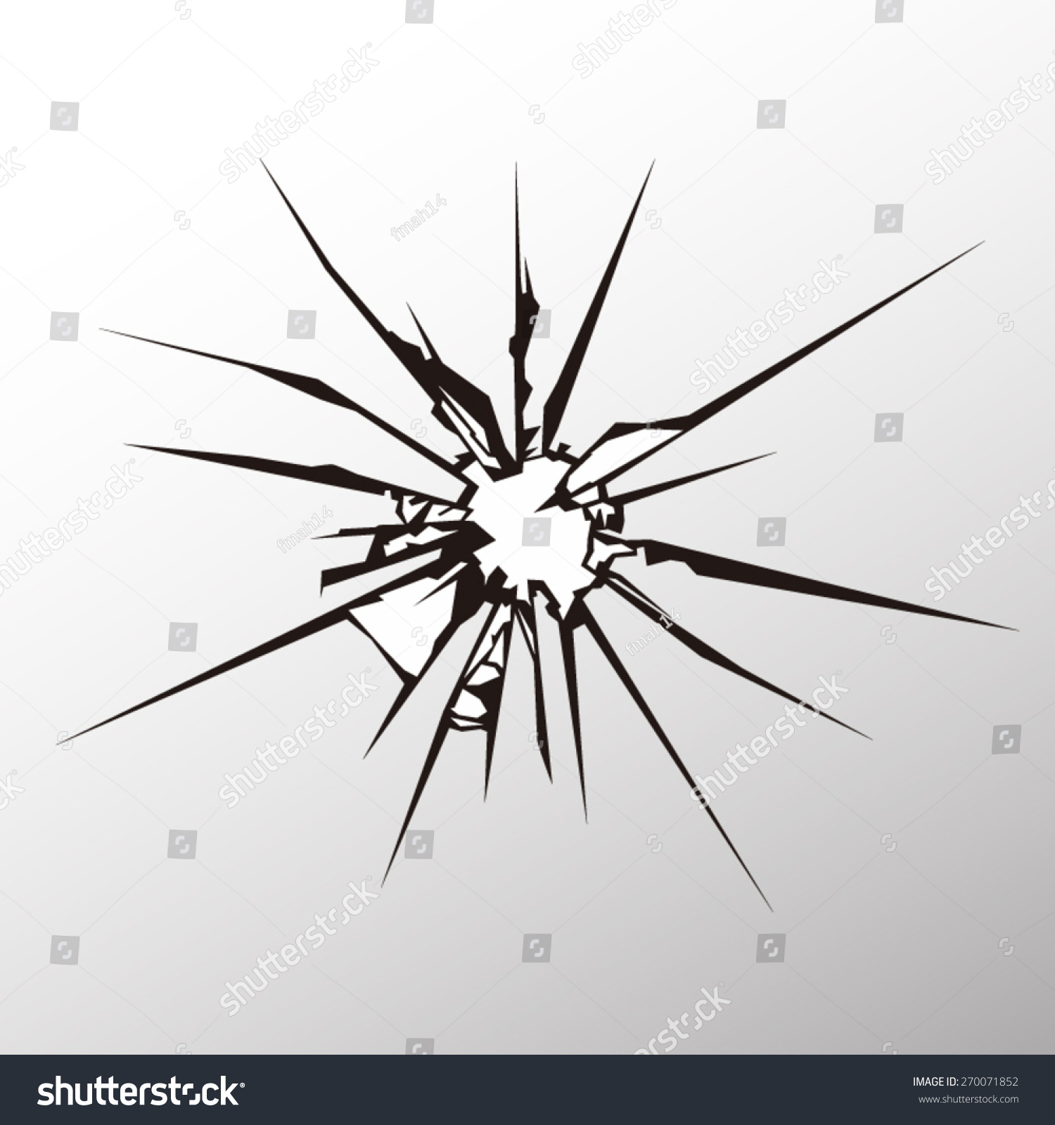 Broken Glass Vector Ilustration Stock Vector (Royalty Free) 270071852