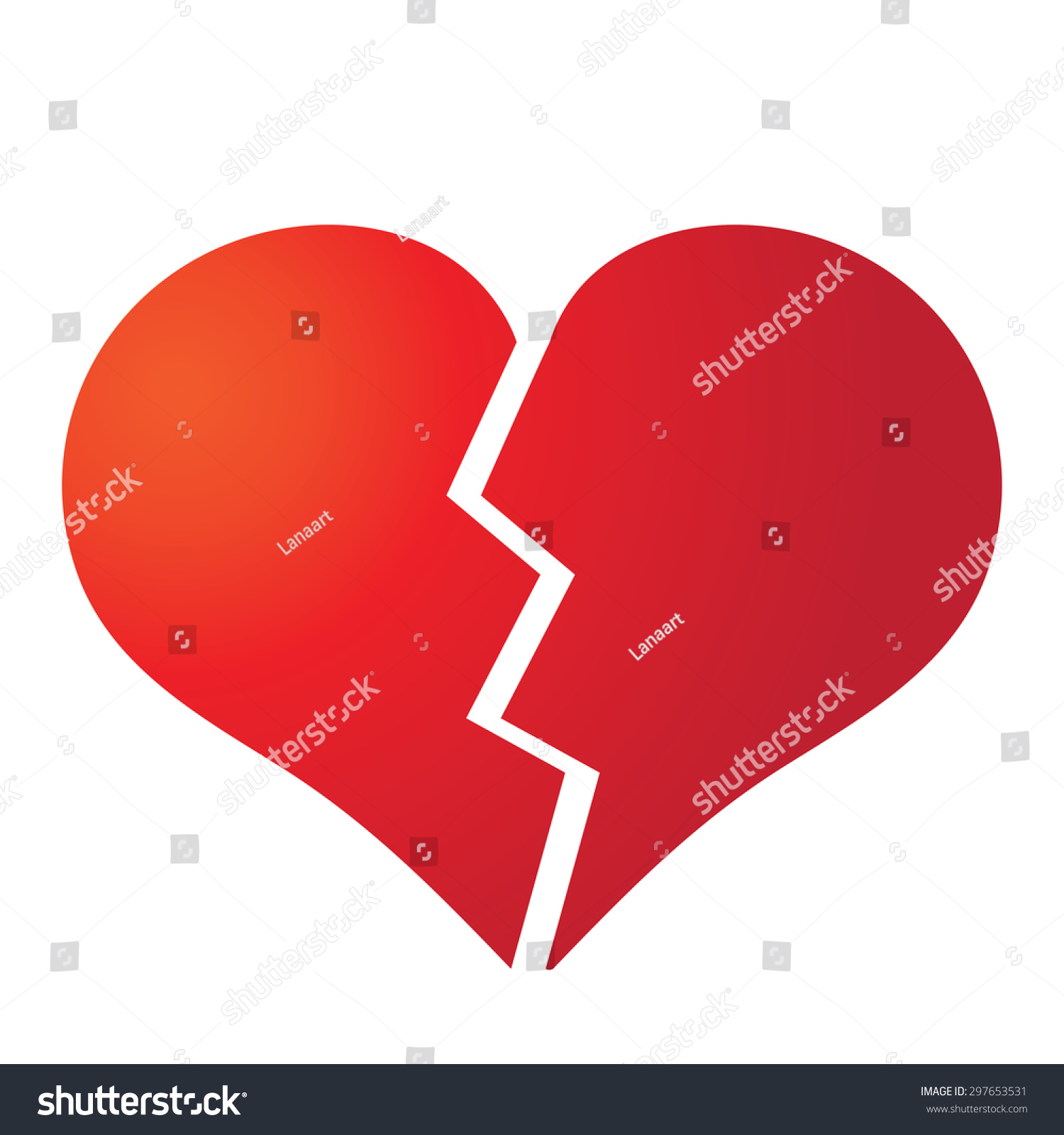 Broken Heart Vector Illustration: เวกเตอร์สต็อก (ปลอดค่าลิขสิทธิ์ ...