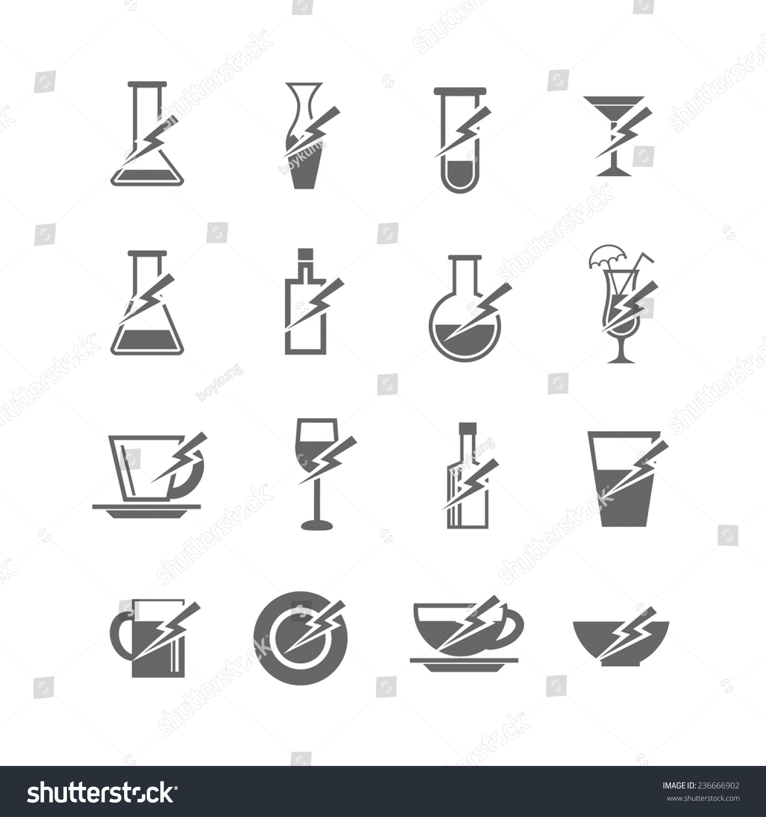 Broken Icon Stock Vector 236666902 - Shutterstock