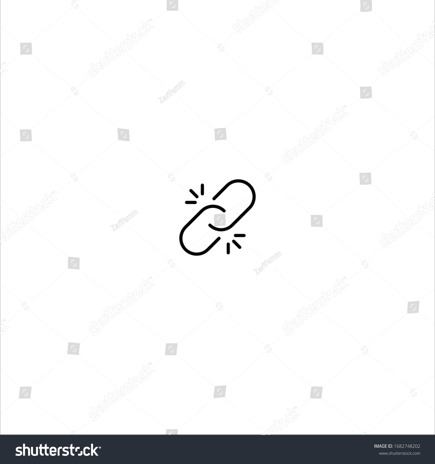 Broken Link Outline Icon Illustration Vector Stock Vector (Royalty Free ...